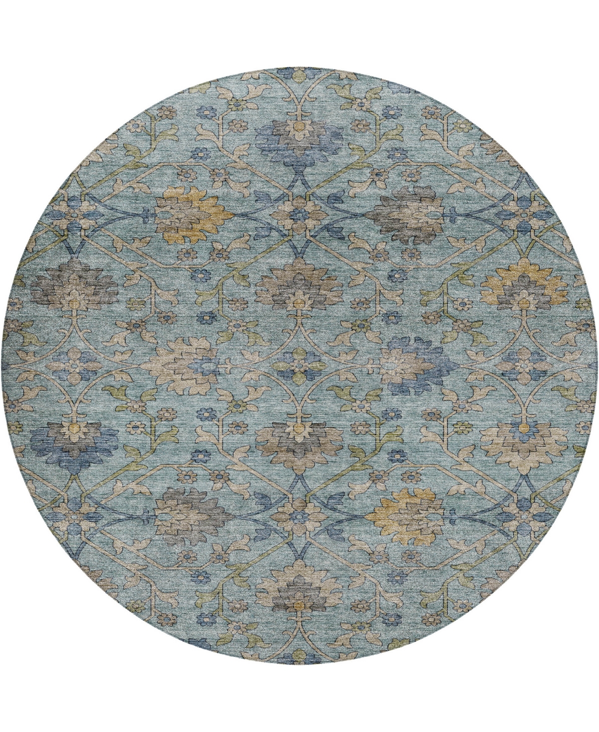 Click here for Dalyn Silk Road SR1 8x8 Round Area Rug - Blue  Den... prices