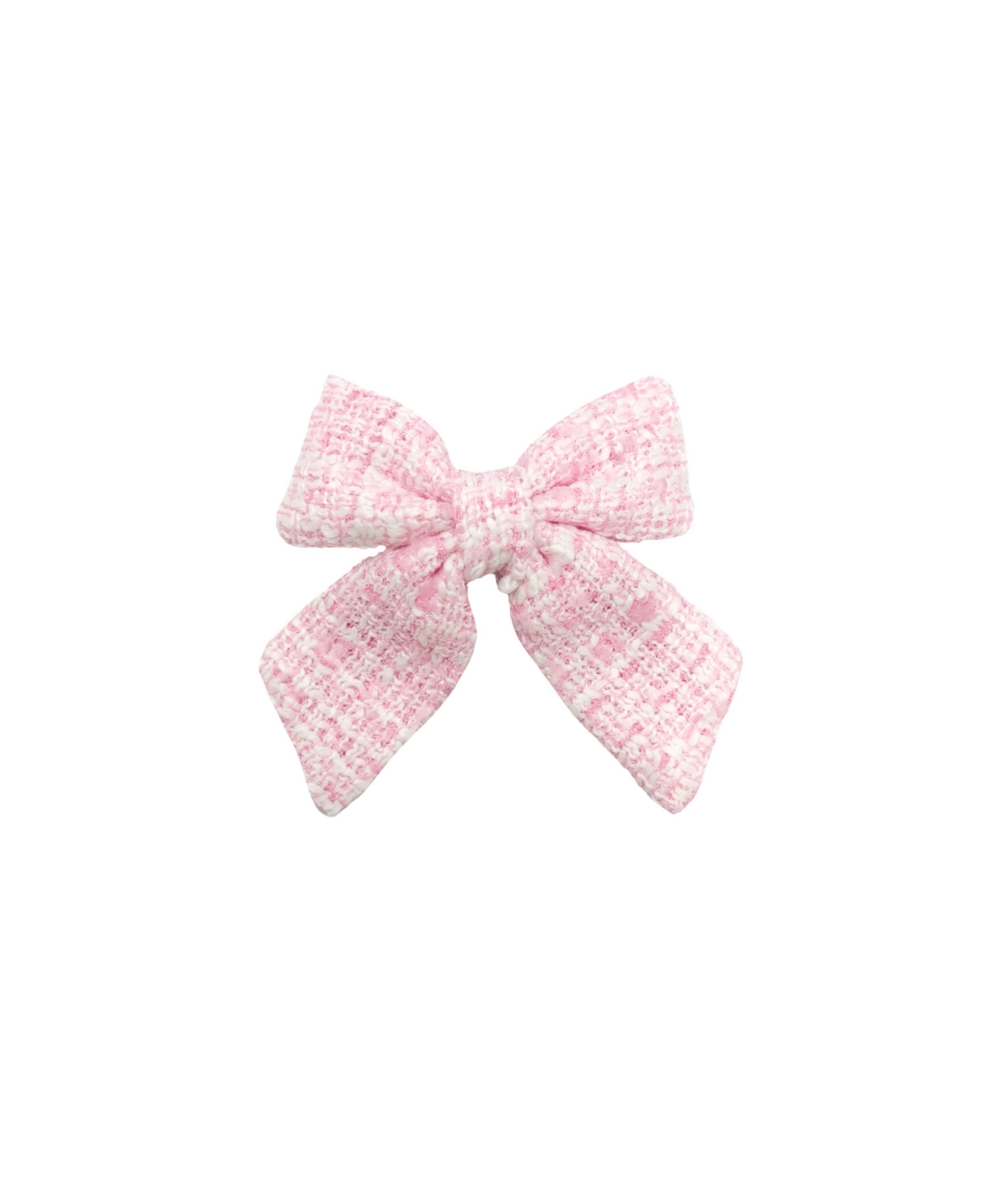 Click here for Bits & Bows Girls Tweed Hair Bow Barrette in Pink prices