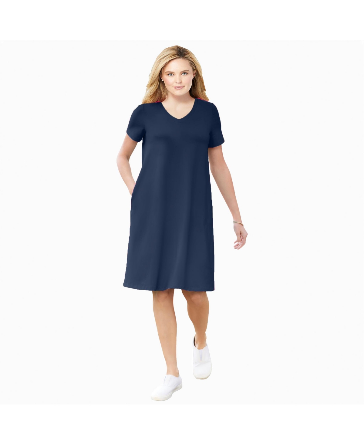 Click here for Woman Within Womens Within Perfect Short-Sleeve V-... prices