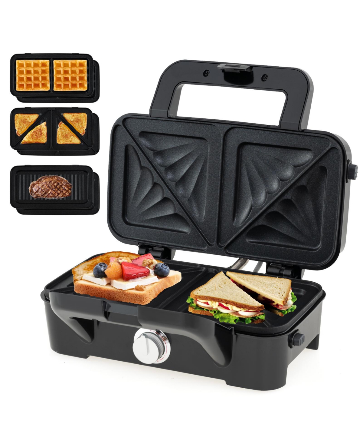 Click here for 3 in 1 Waffle Iron Panini Press Grill and Sandwich... prices