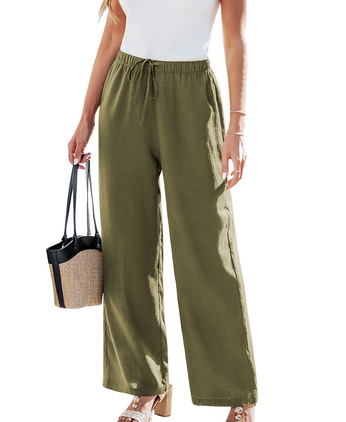 Click here for Cupshe Womens Salt Breeze Pants - Green prices