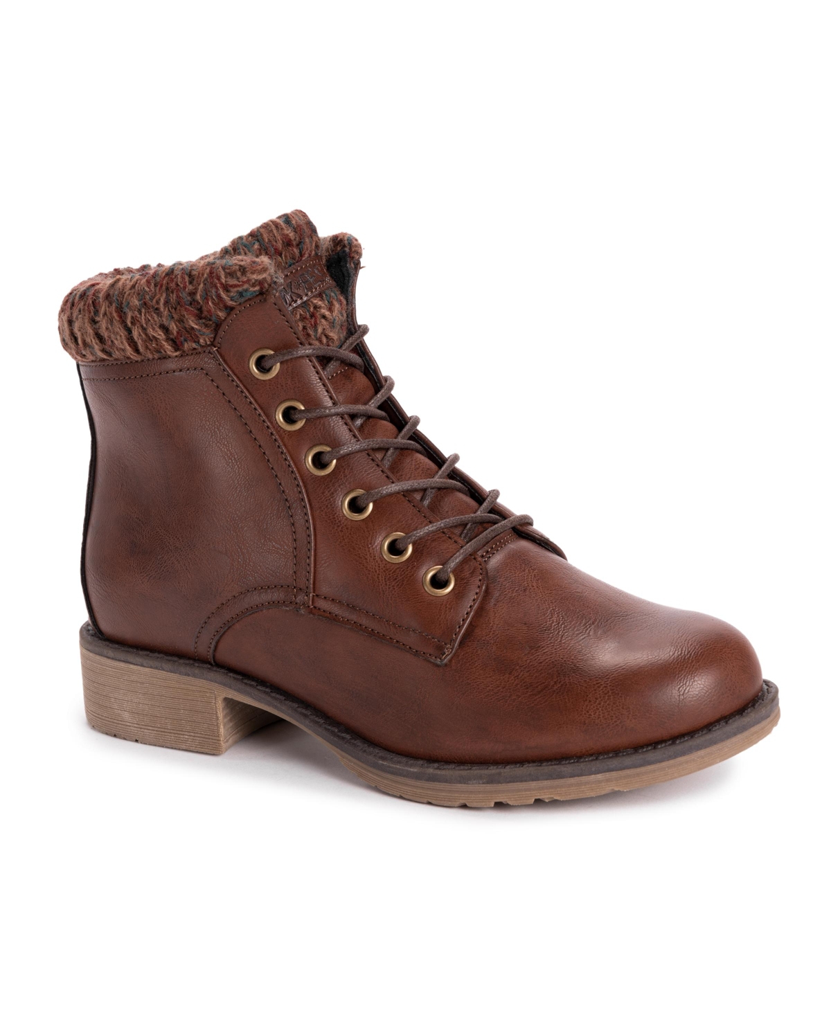 Muk Luks Womens Hiker Alps Boots - Cognac