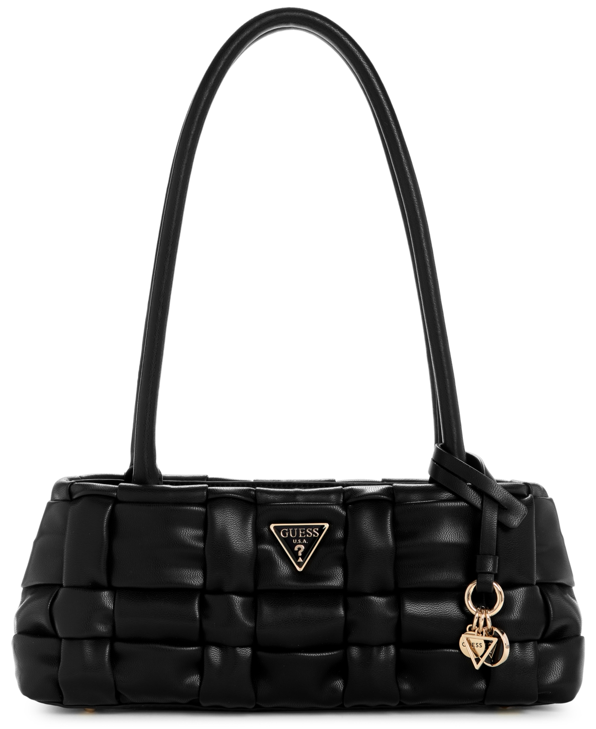 Click here for Guess Womens Marion Shoulder Satchel bag - Black prices