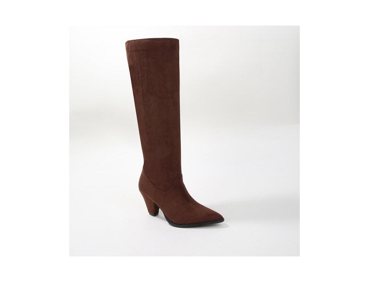 Click here for Berness True Faux Suede Knee High Boots - Brown prices