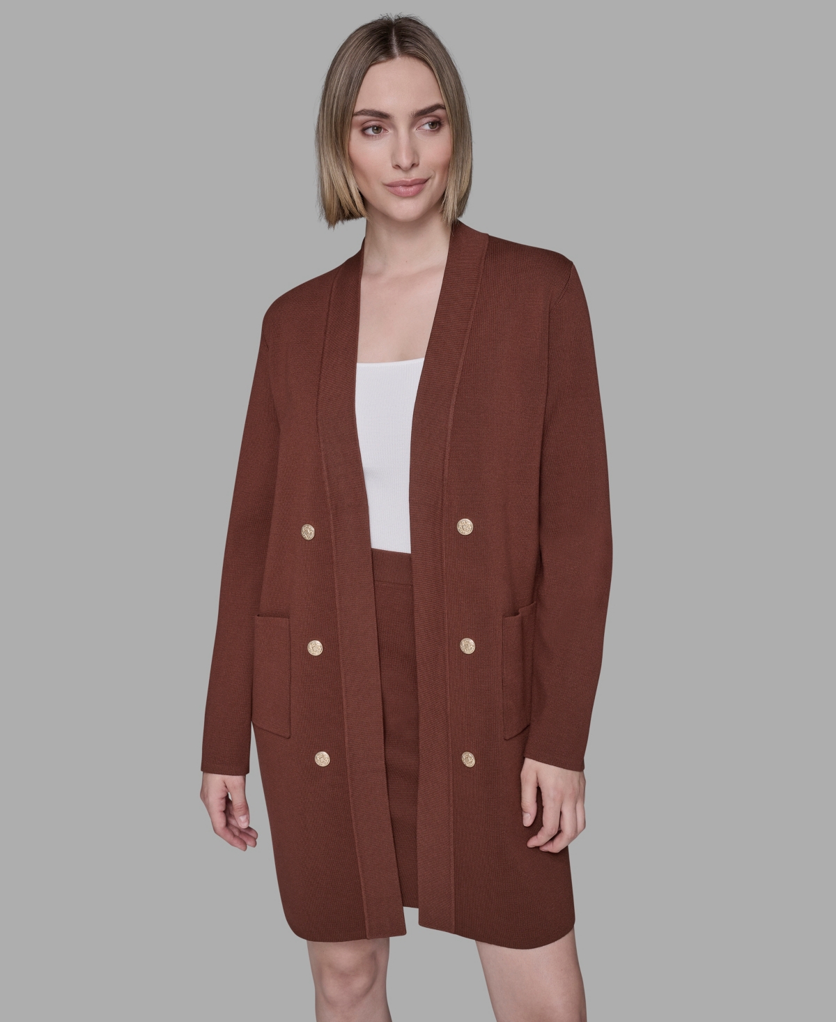 Click here for Karl Lagerfeld Paris Womens Long Sleeves Cardigan... prices
