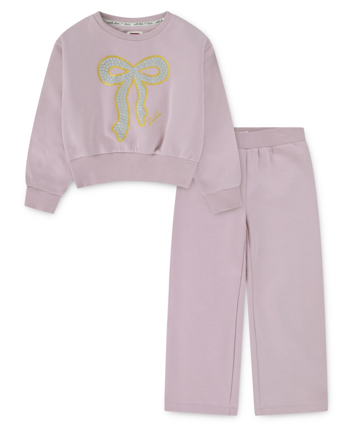 Click here for Levis Little Girls 2-Piece Bow Crewneck Top and Wi... prices