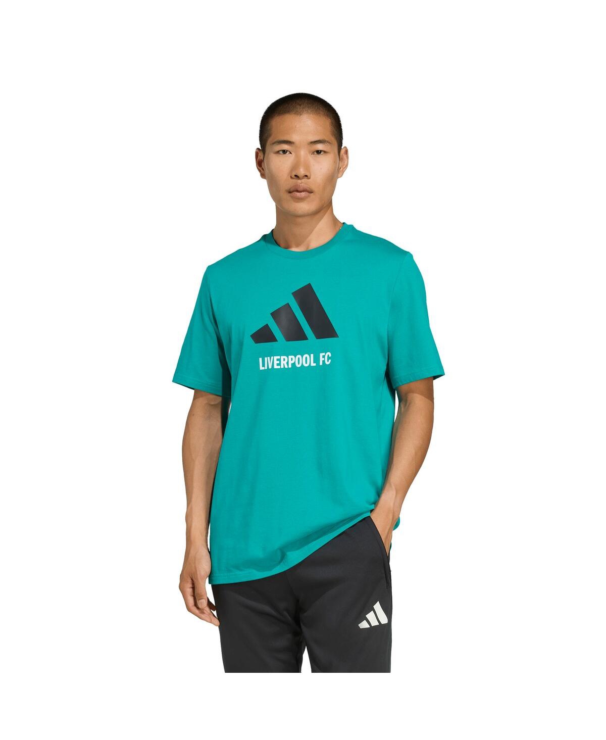 Click here for Adidas Mens Green Liverpool Three-Stripes Wordmark... prices