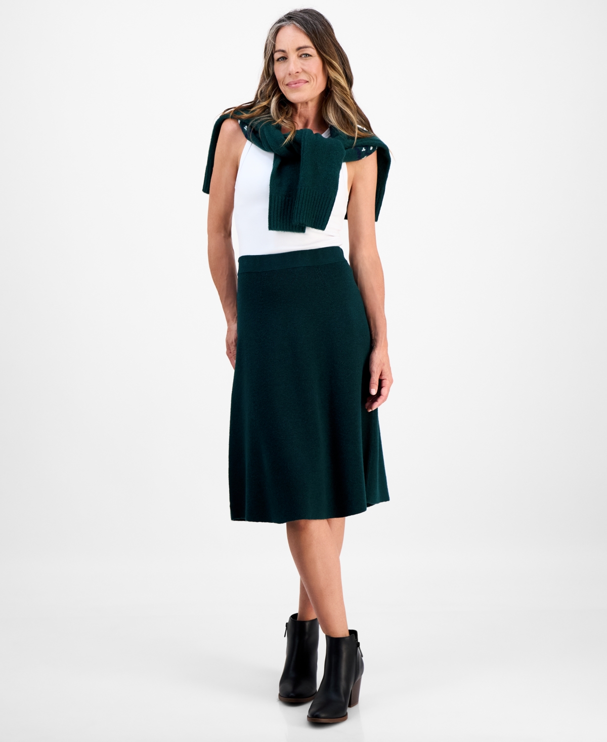 Click here for Style & Co Petite Ribbed Sweater Skirt  Macys Excl... prices