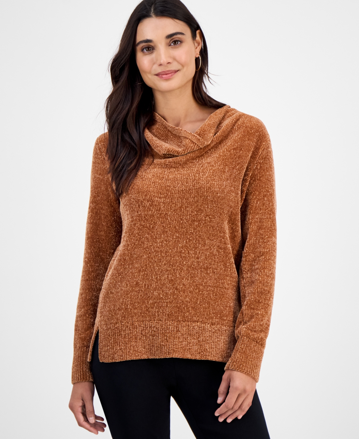 Click here for Jm Collection Petite Chenille Cowlneck Sweater  Ma... prices