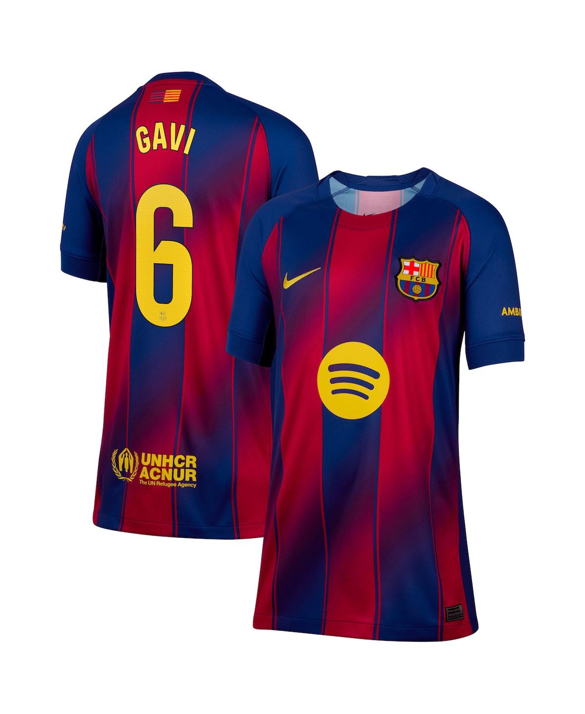 Click here for Nike Big Boys and Girls Gavi Blue Barcelona 2025/2... prices