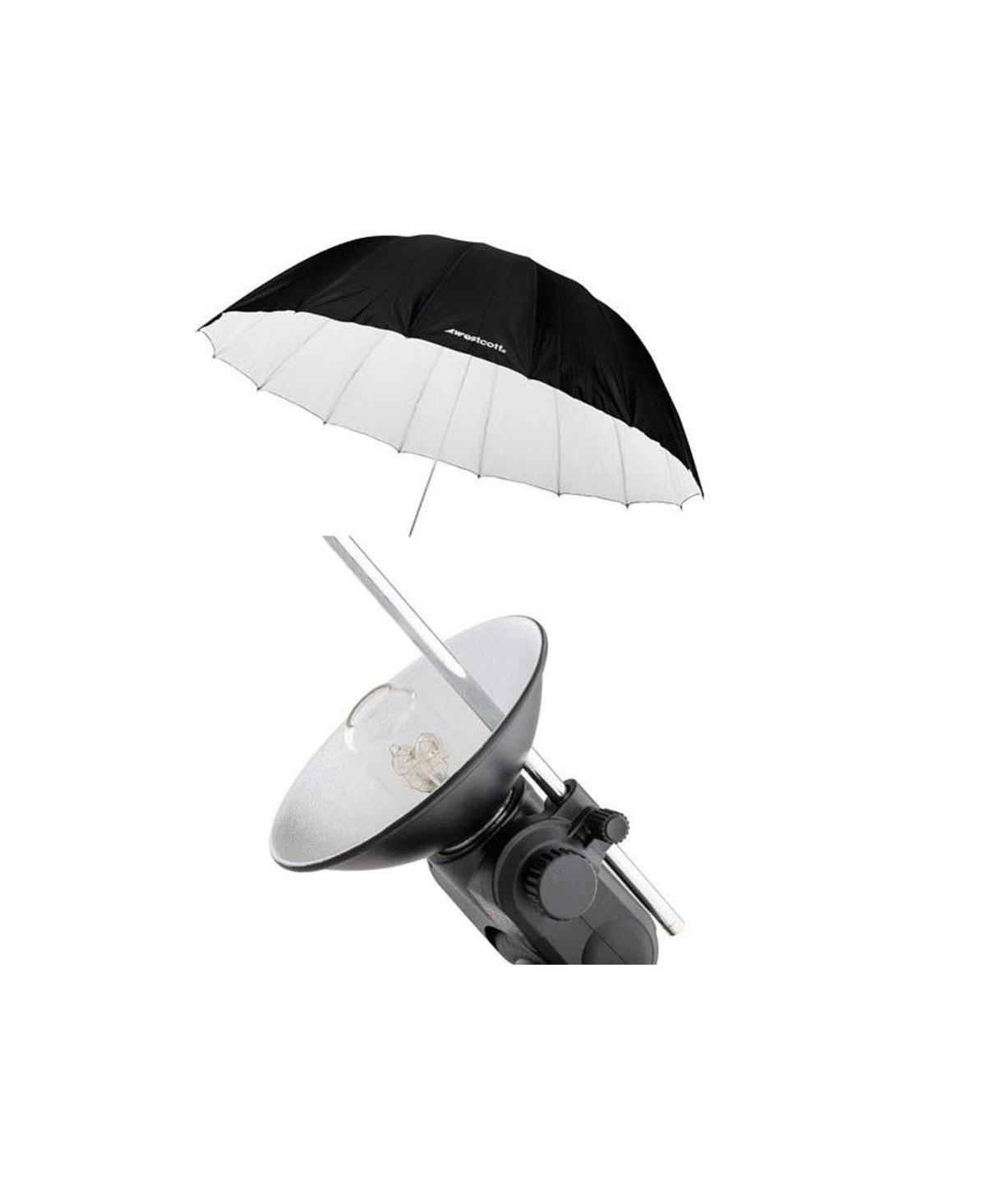 Click here for Westcott 7 Feet Parabolic Umbrella  White/Black -... prices