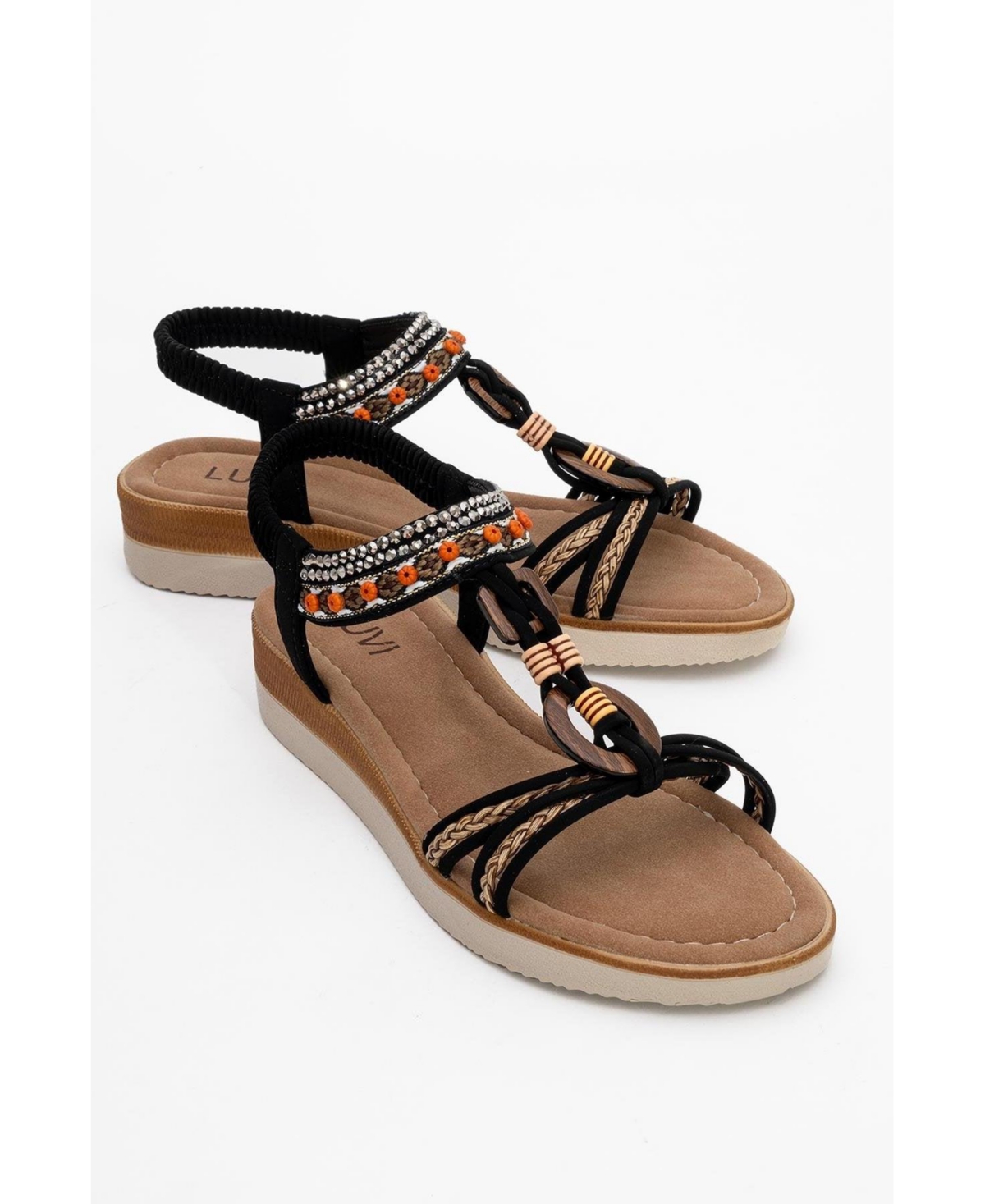 Click here for Prologue Shoes Cher Braided Strap Sandal (Women) -... prices