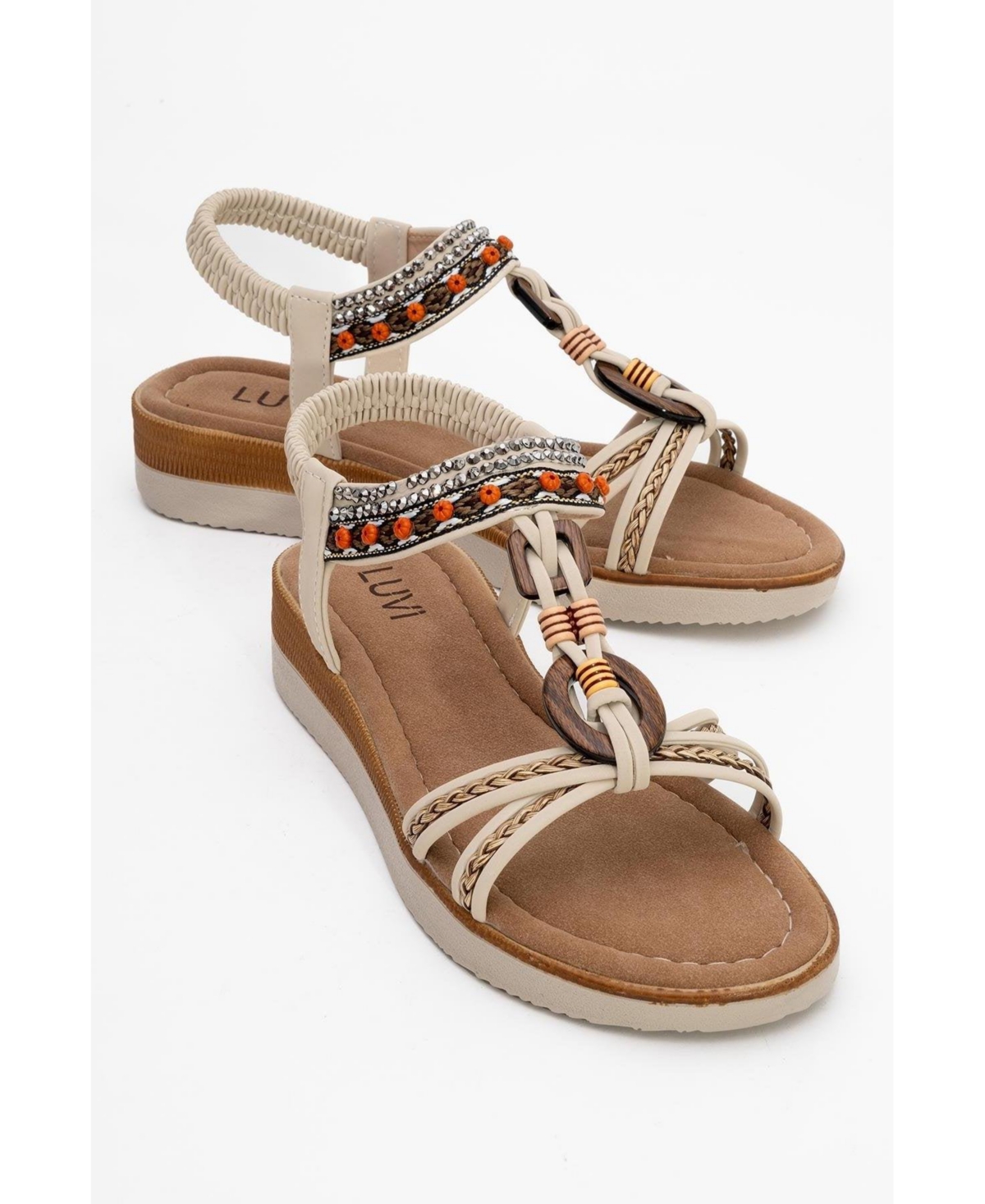 Click here for Prologue Shoes Cher Braided Strap Sandal (Women) -... prices