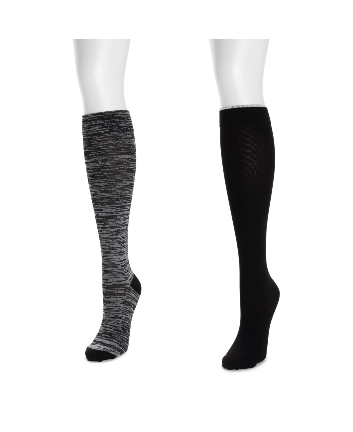 Click here for Muk Luks Womens 2 Pair Pack Nylon Compression Knee... prices