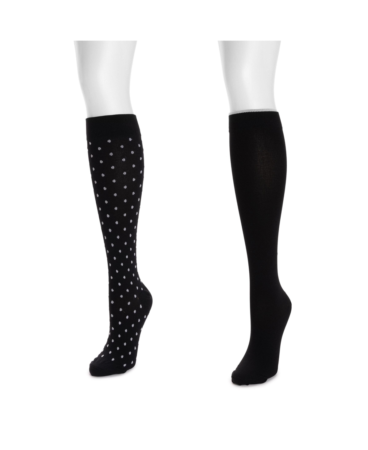 Click here for Muk Luks Womens 2 Pair Pack Nylon Compression Knee... prices