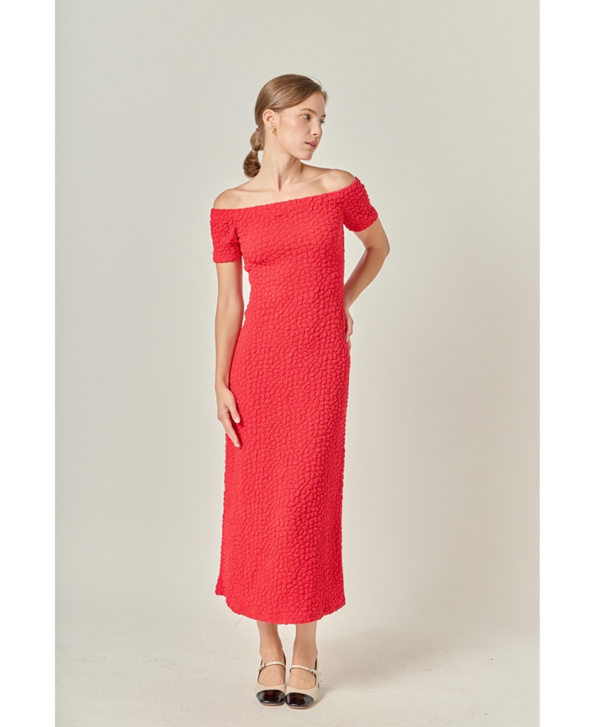 Click here for English Factory Womens Textured Midi Dress - True... prices