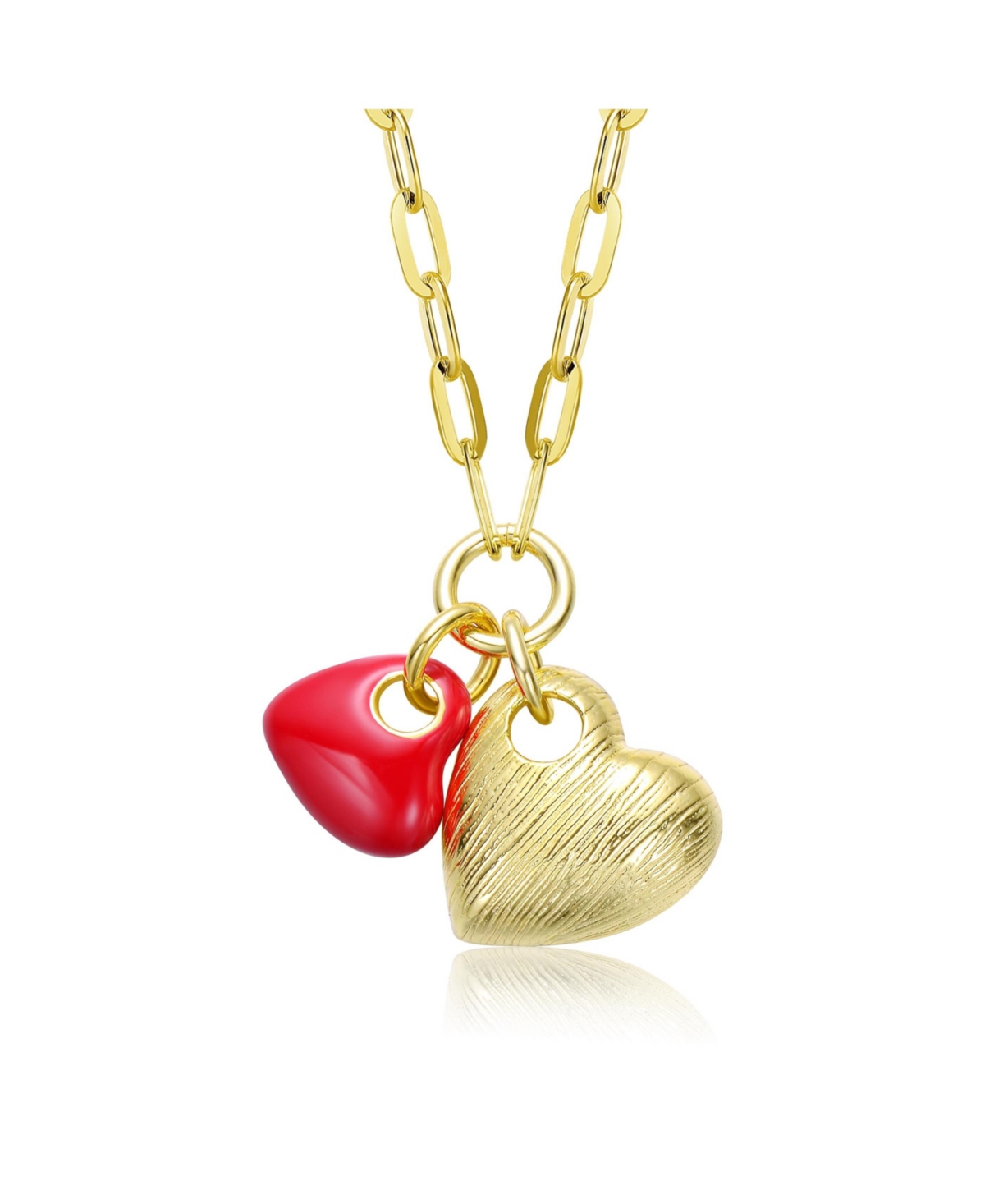 Click here for GiGiGirl 14K Gold Plated with Link Chain Hearts Ne... prices
