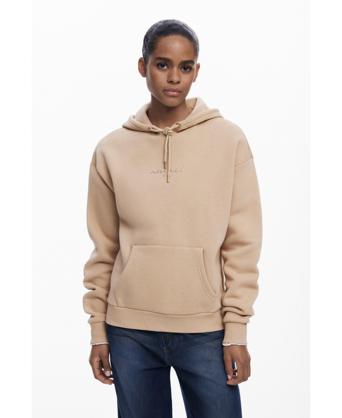 Click here for Desigual Womens Basic logo sweatshirt - beige prices