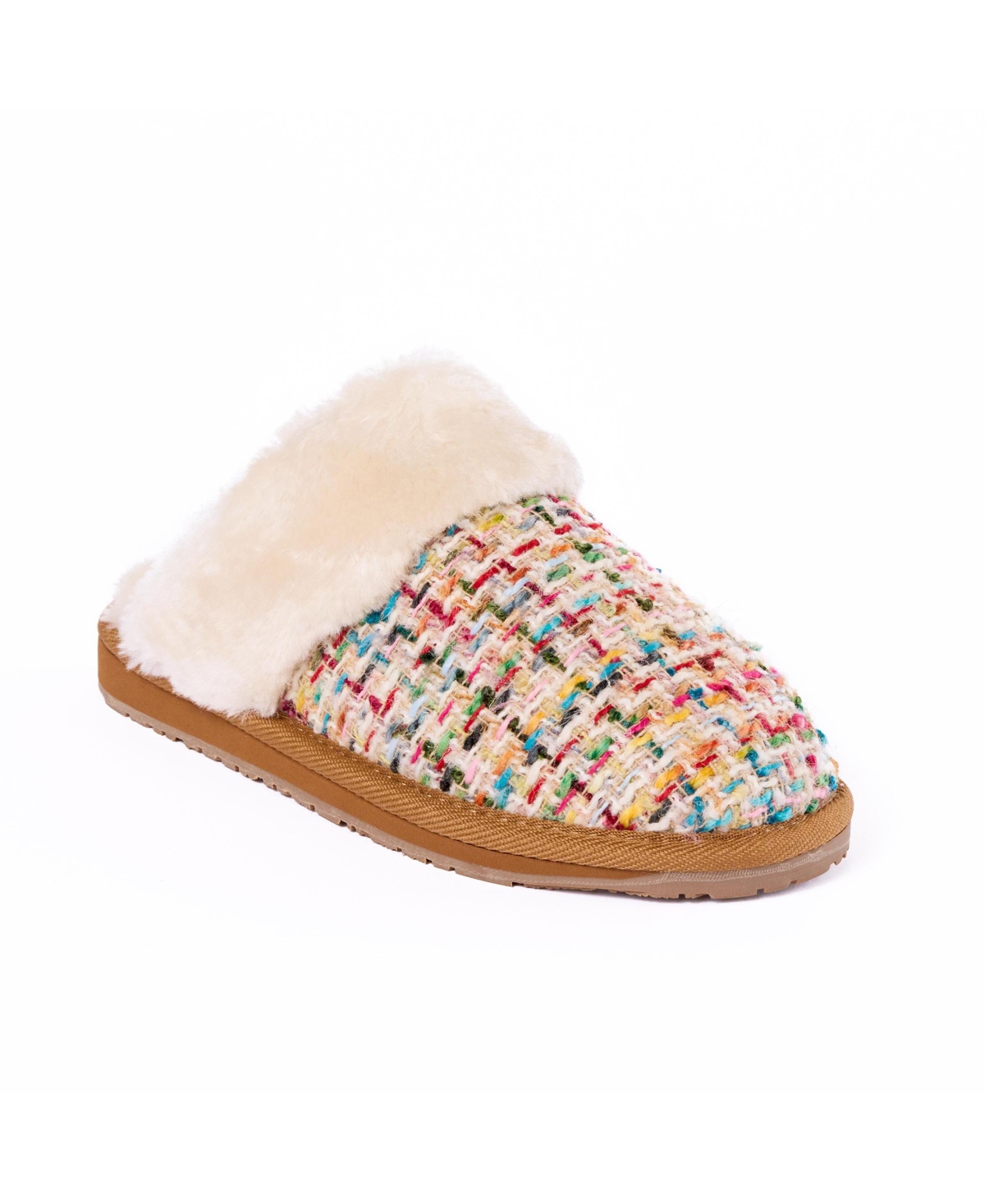 Click here for Minnetonka Womens Carefree Scuff Slippers - Cream... prices