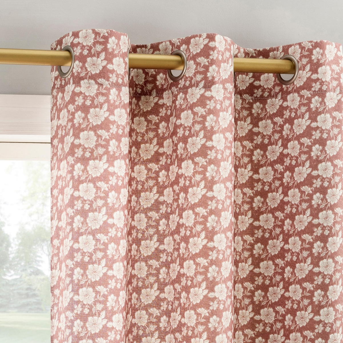 Click here for No. 918 Trinity Tonal Floral Semi-Sheer Grommet Cu... prices