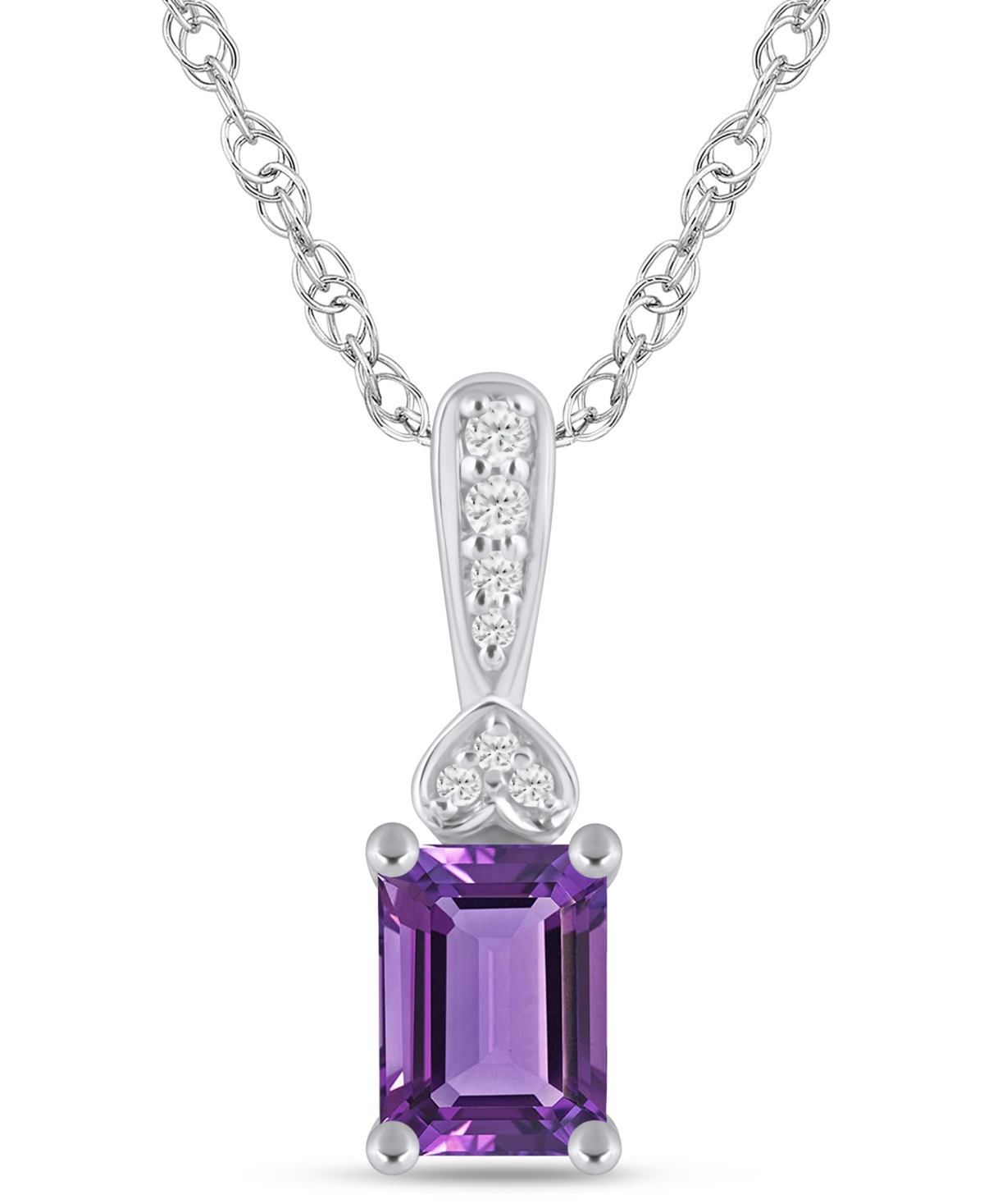 Click here for Macys Gemstone and Diamond Necklace (1/20 ct. t.w.... prices