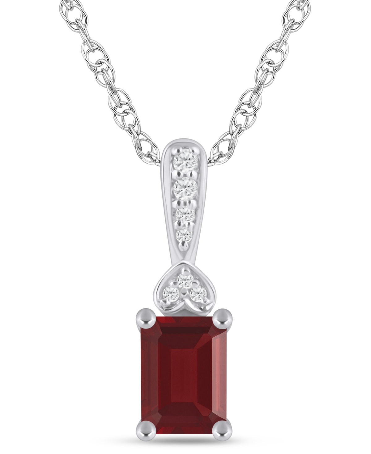 Click here for Macys Gemstone and Diamond Necklace (1/20 ct. t.w.... prices
