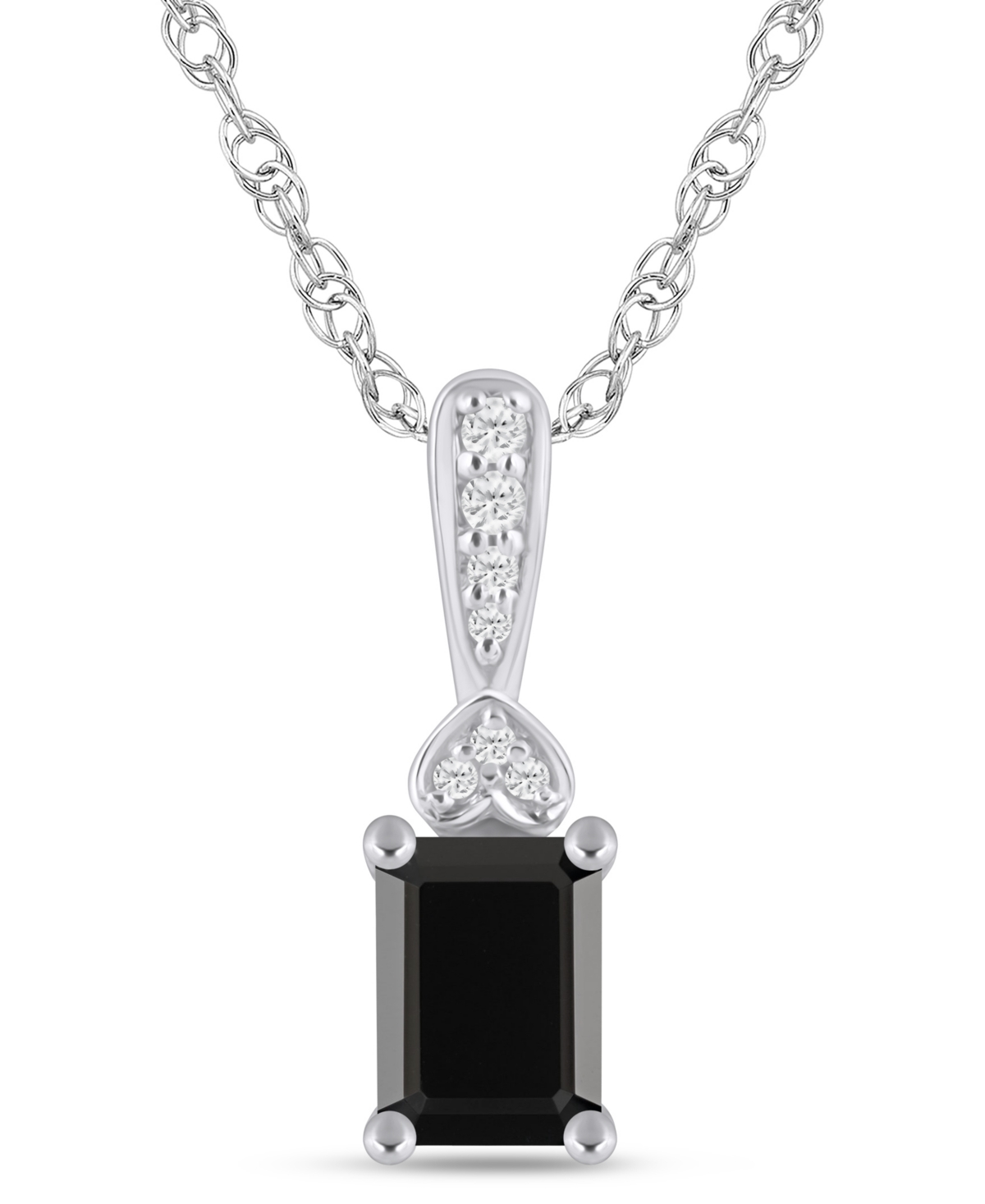 Click here for Macys Gemstone and Diamond Necklace (1/20 ct. t.w.... prices