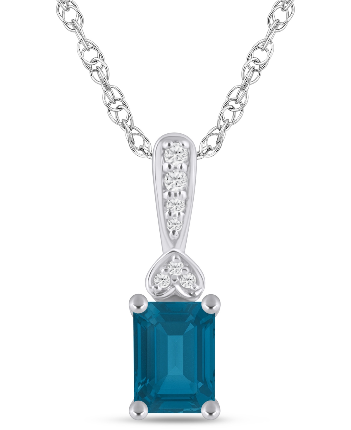 Click here for Macys Gemstone and Diamond Necklace (1/20 ct. t.w.... prices