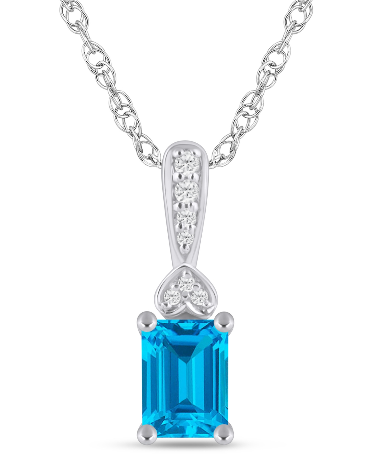 Click here for Macys Gemstone and Diamond Necklace (1/20 ct. t.w.... prices