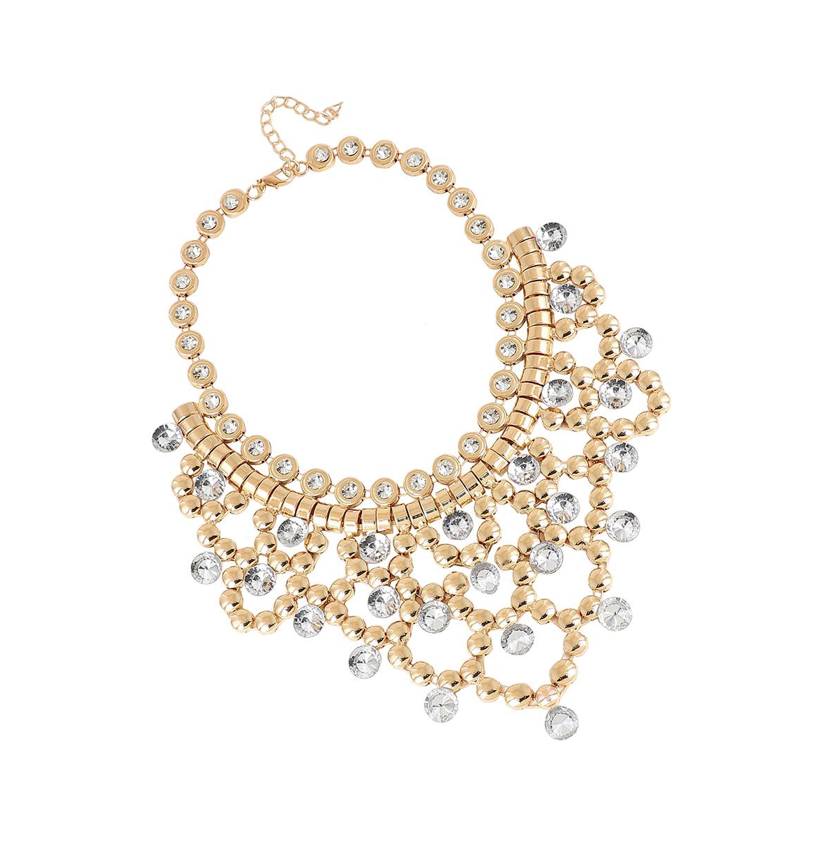 Click here for Sohi Chunky Stone Statement Necklace - Silver prices