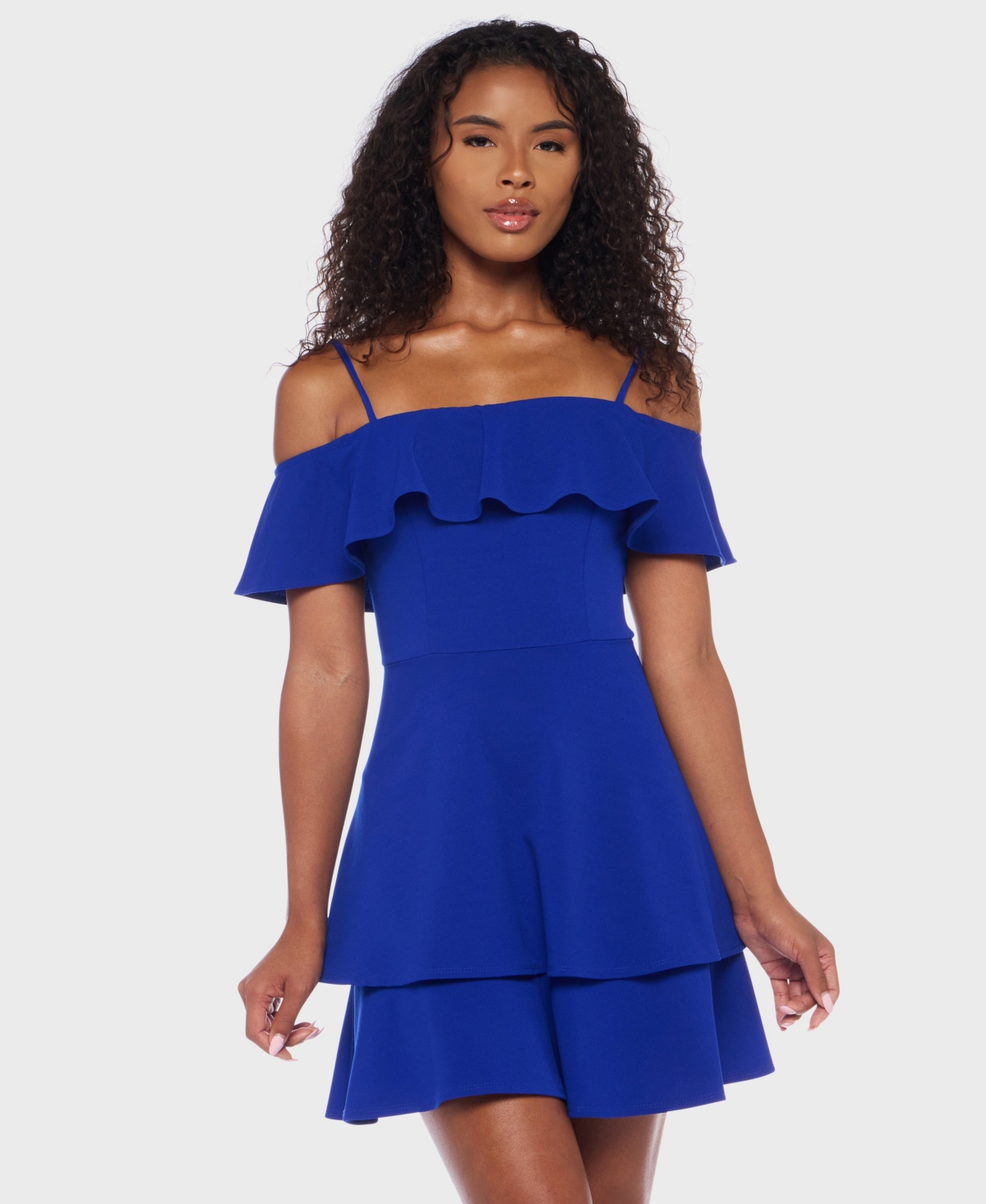 Click here for B Darlin Juniors Ruffled Off-The-Shoulder Dress -... prices