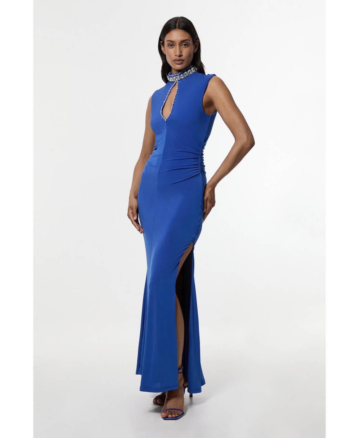 Click here for Karen Millen Womens Embellished Jersey Crepe Maxi... prices