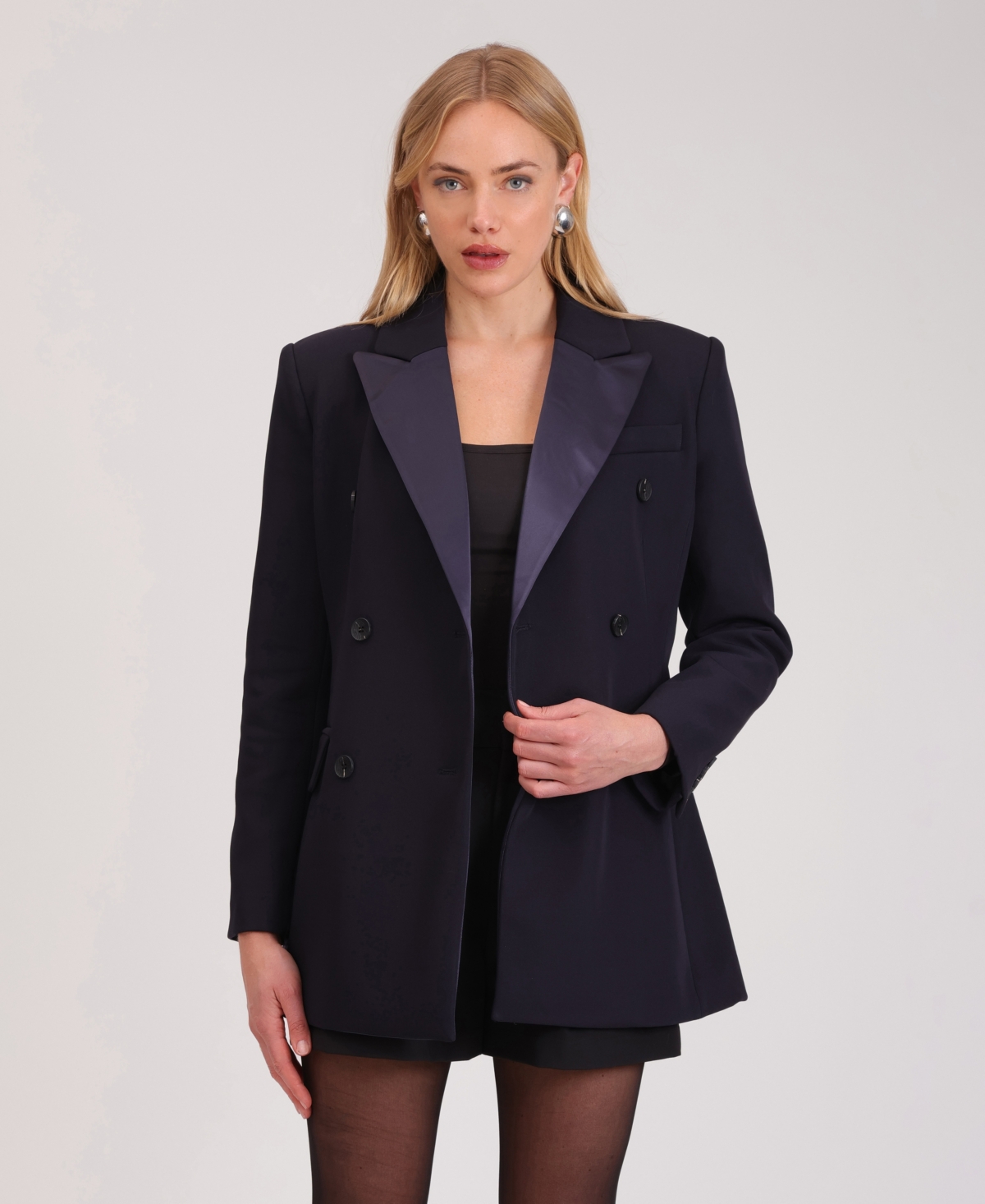 Click here for Avec Les Filles Womens Notch Collar Hourglass Blaz... prices