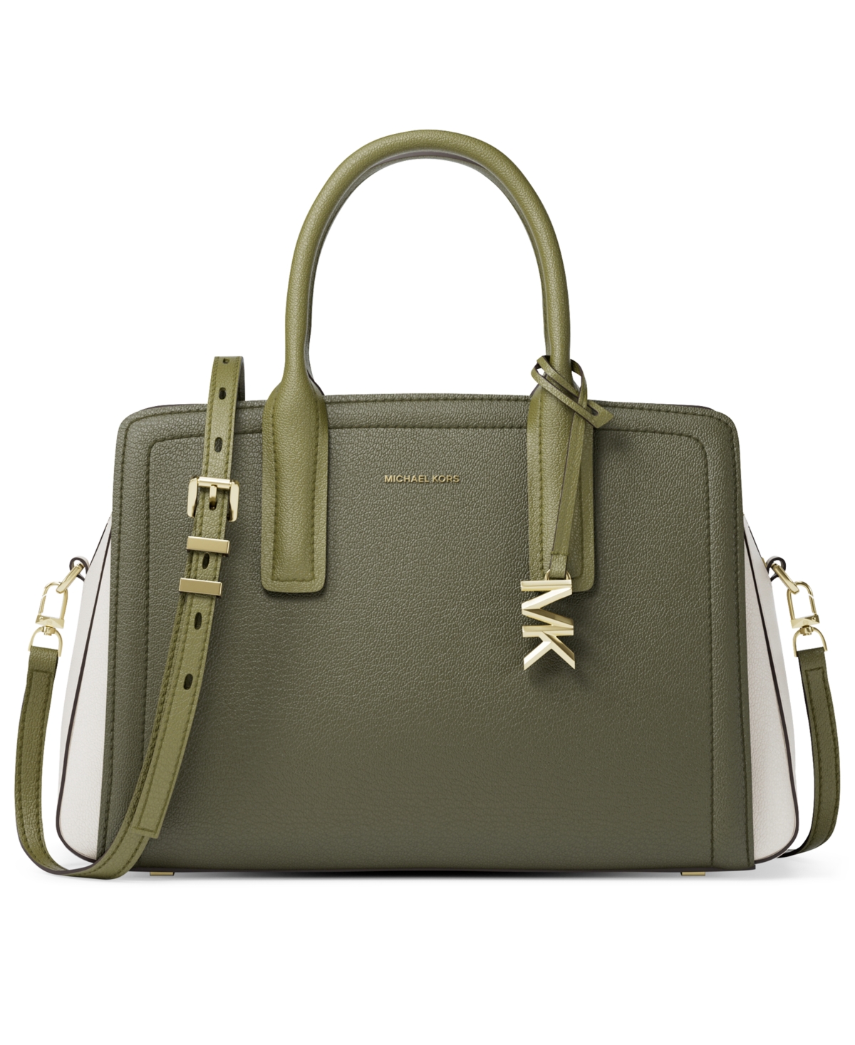 Click here for Michael Kors Laila Medium Color-Block Leather Satc... prices