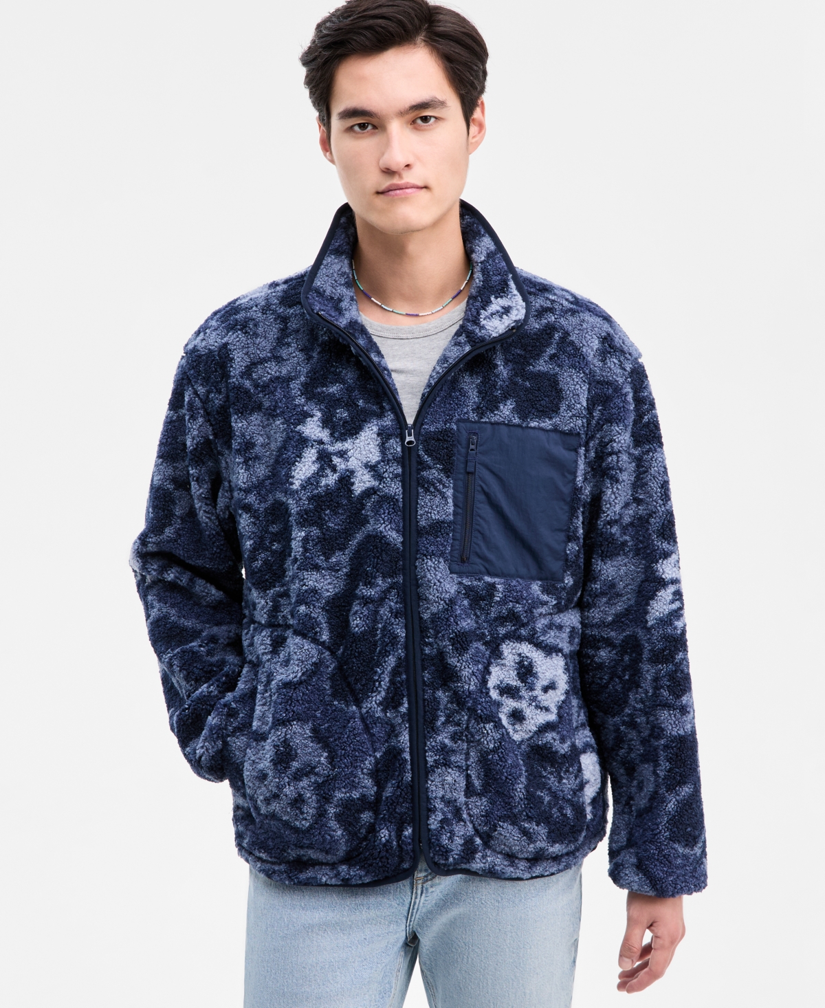 Click here for Sun + Stone Mens Creed Faux Sherpa Jacket  Macys E... prices