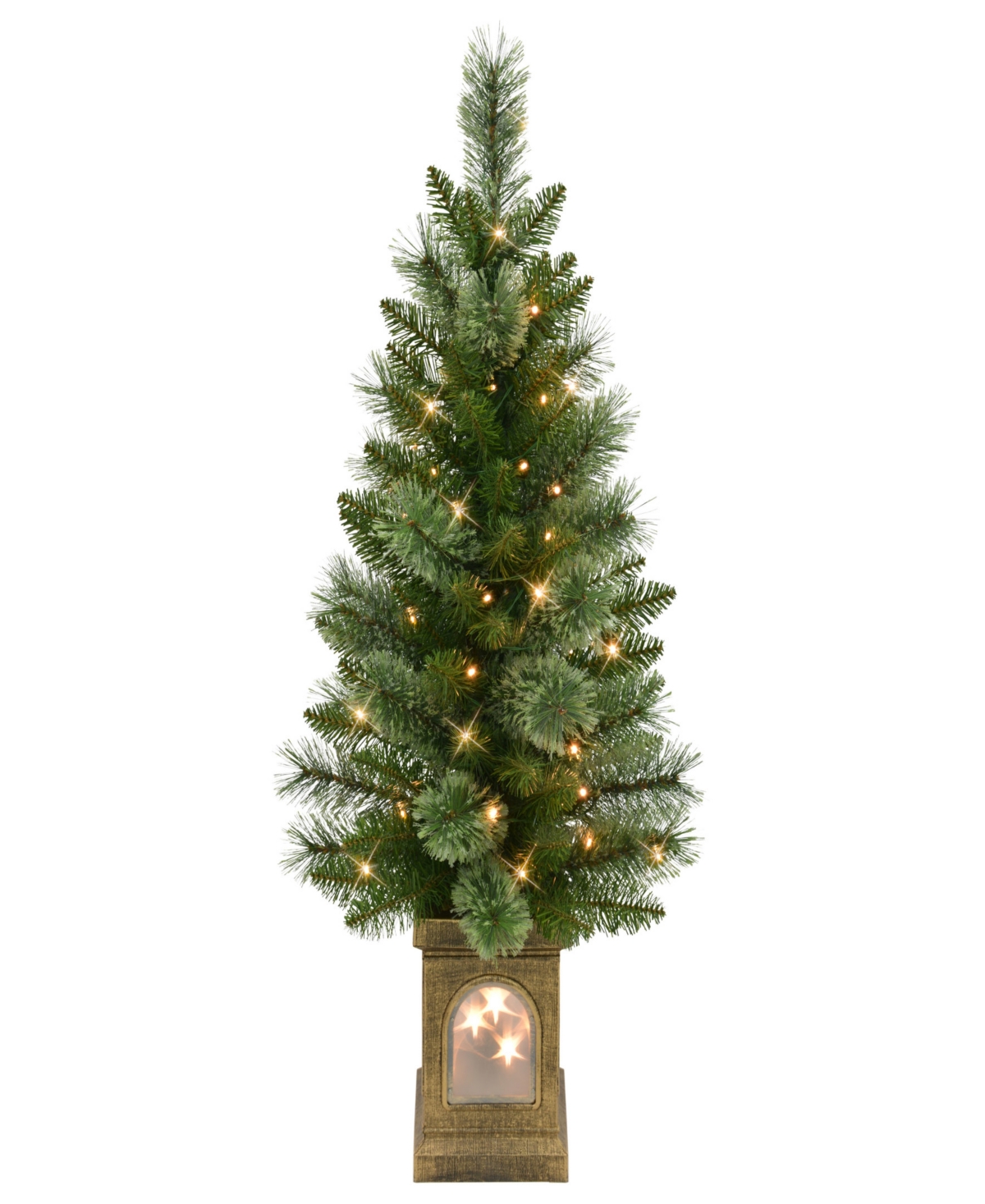 Click here for Puleo 3.5 Artificial Pre-Lit Potted Christmas Tree... prices