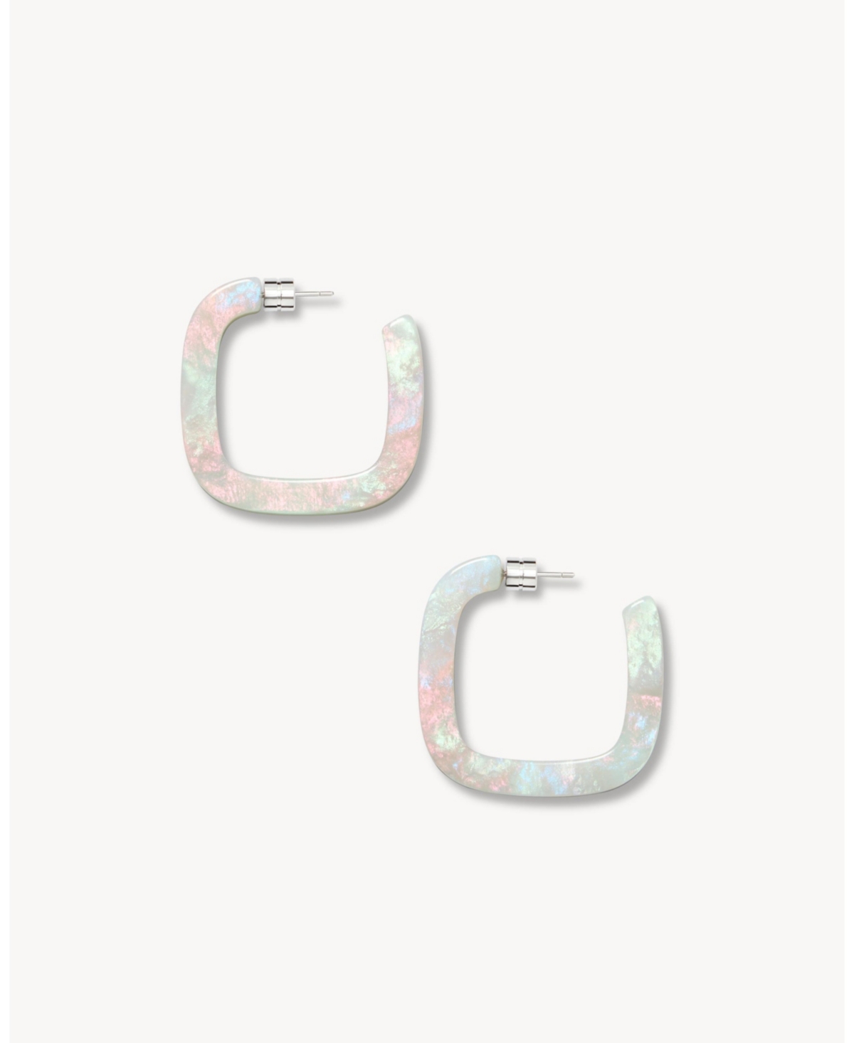 Click here for Machete Midi Square Hoops - Astral mint prices