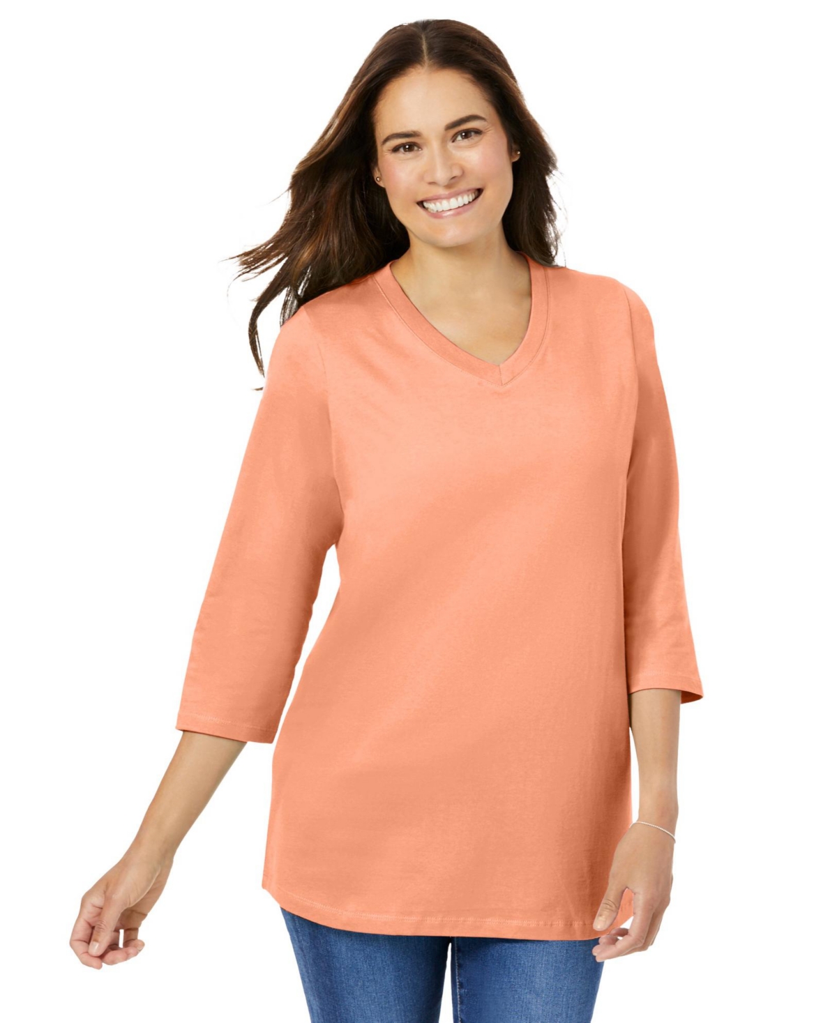 Click here for Woman Within Plus Size Within Perfect Three-Quarte... prices