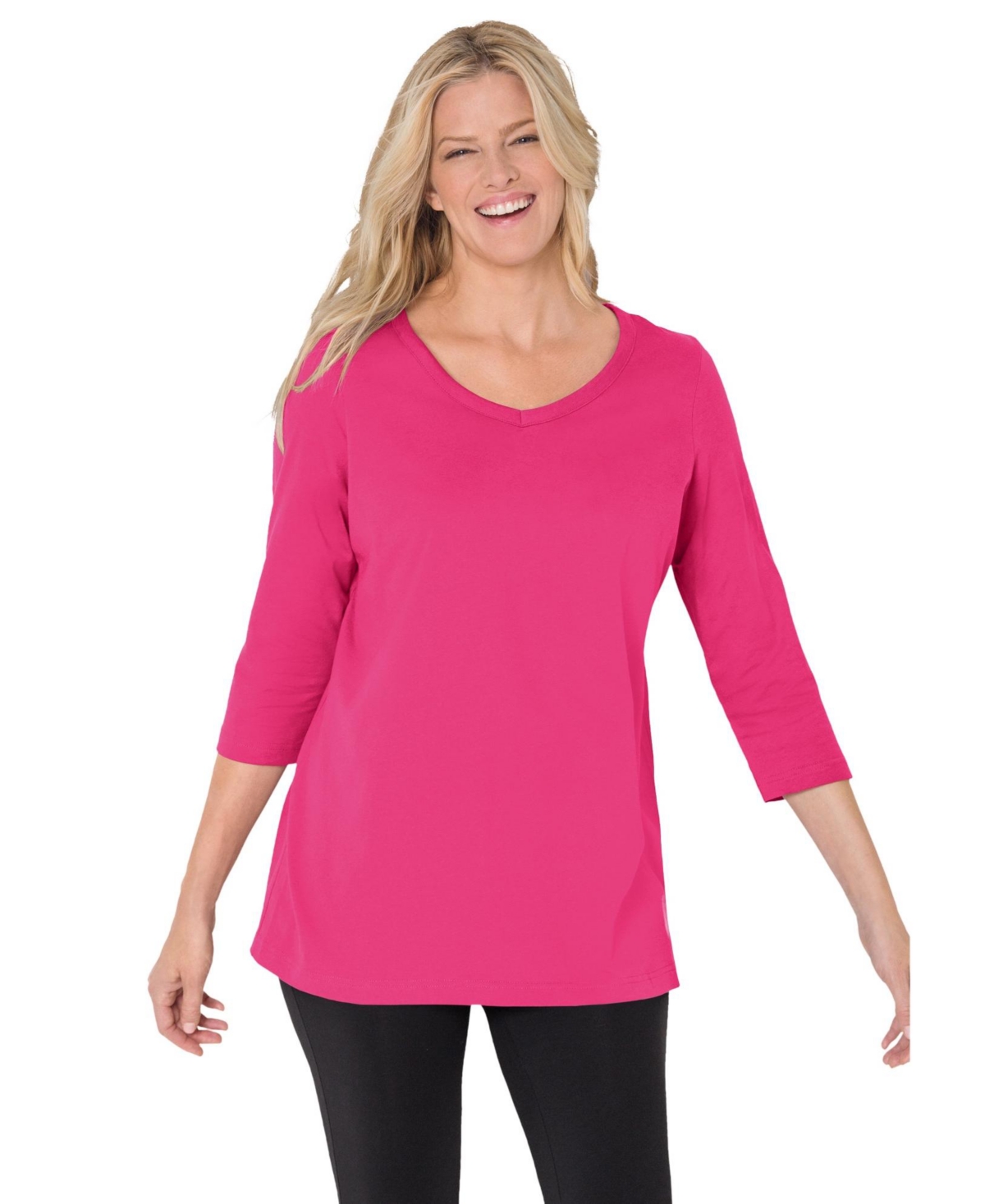 Click here for Woman Within Plus Size Within Perfect Three-Quarte... prices