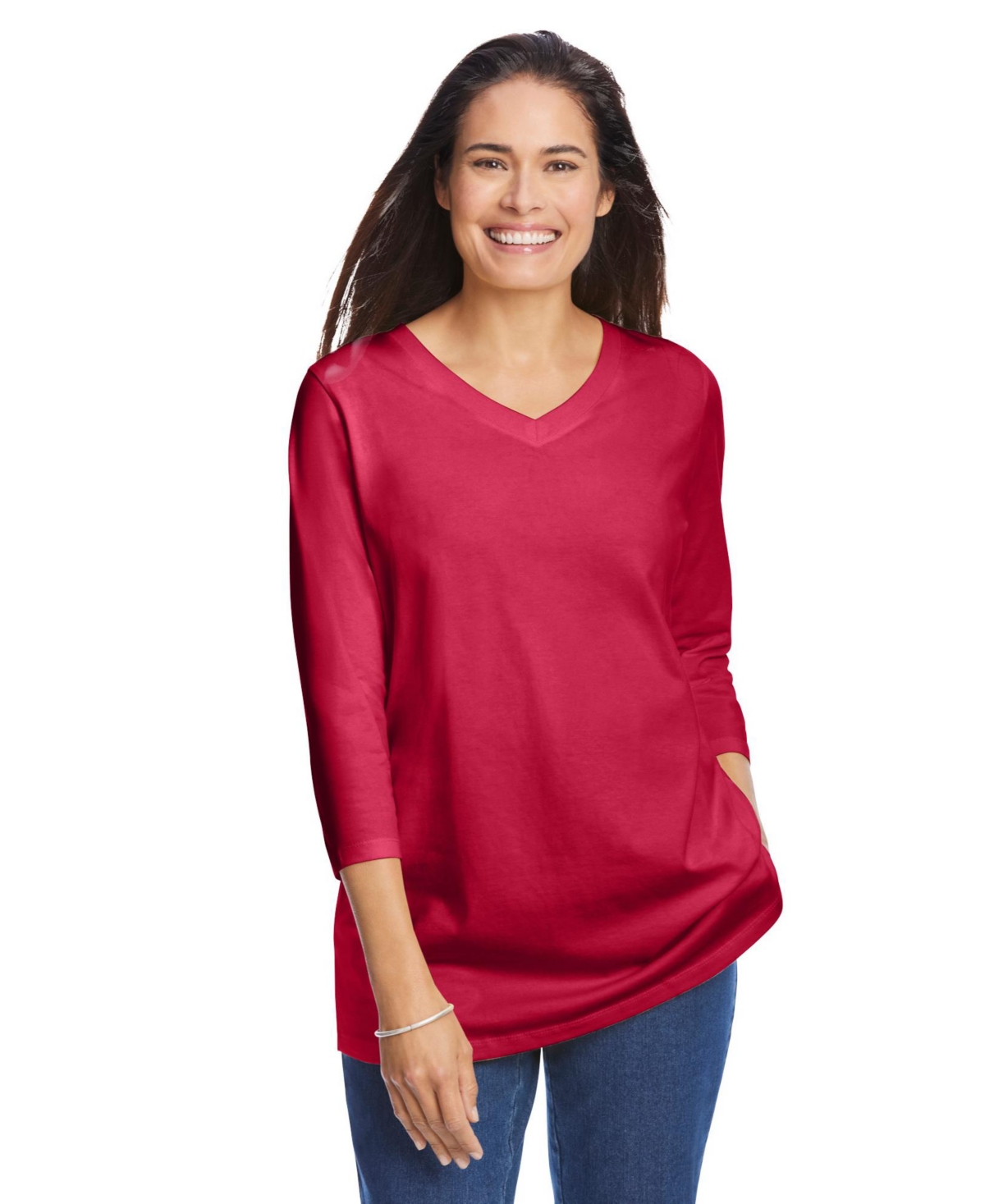 Click here for Woman Within Womens Within Perfect Three-Quarter S... prices