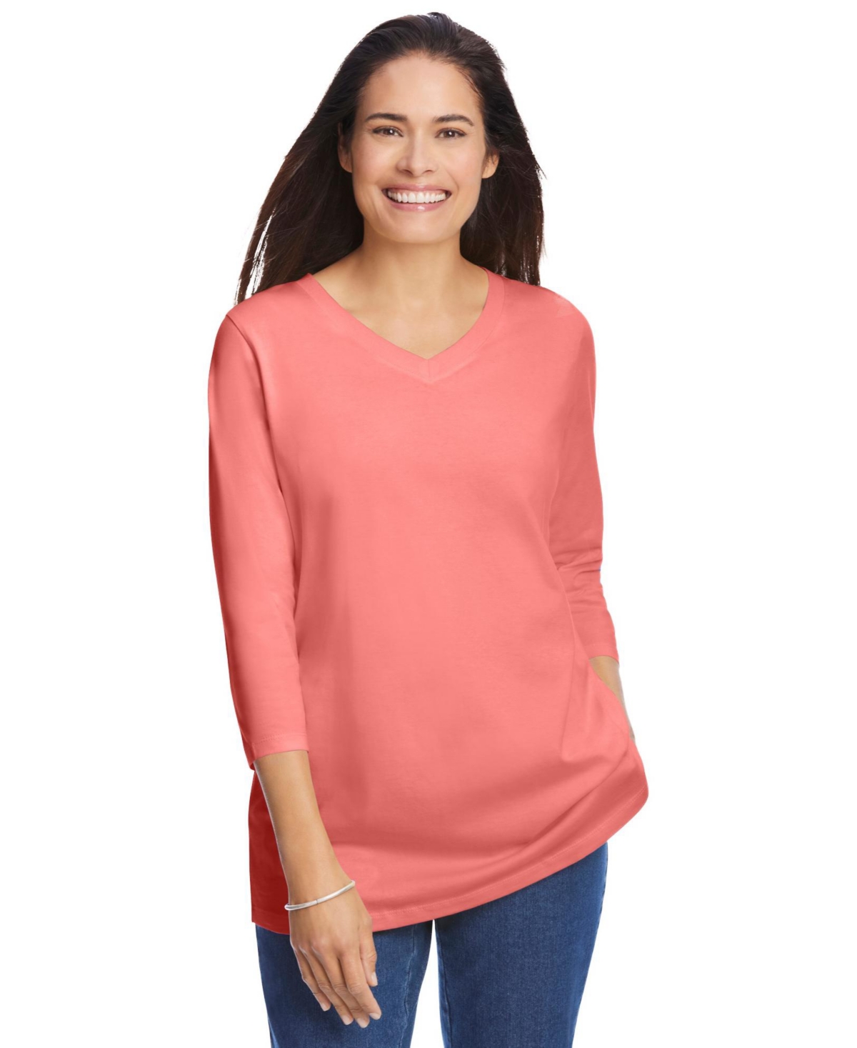 Click here for Woman Within Womens Within Perfect Three-Quarter S... prices