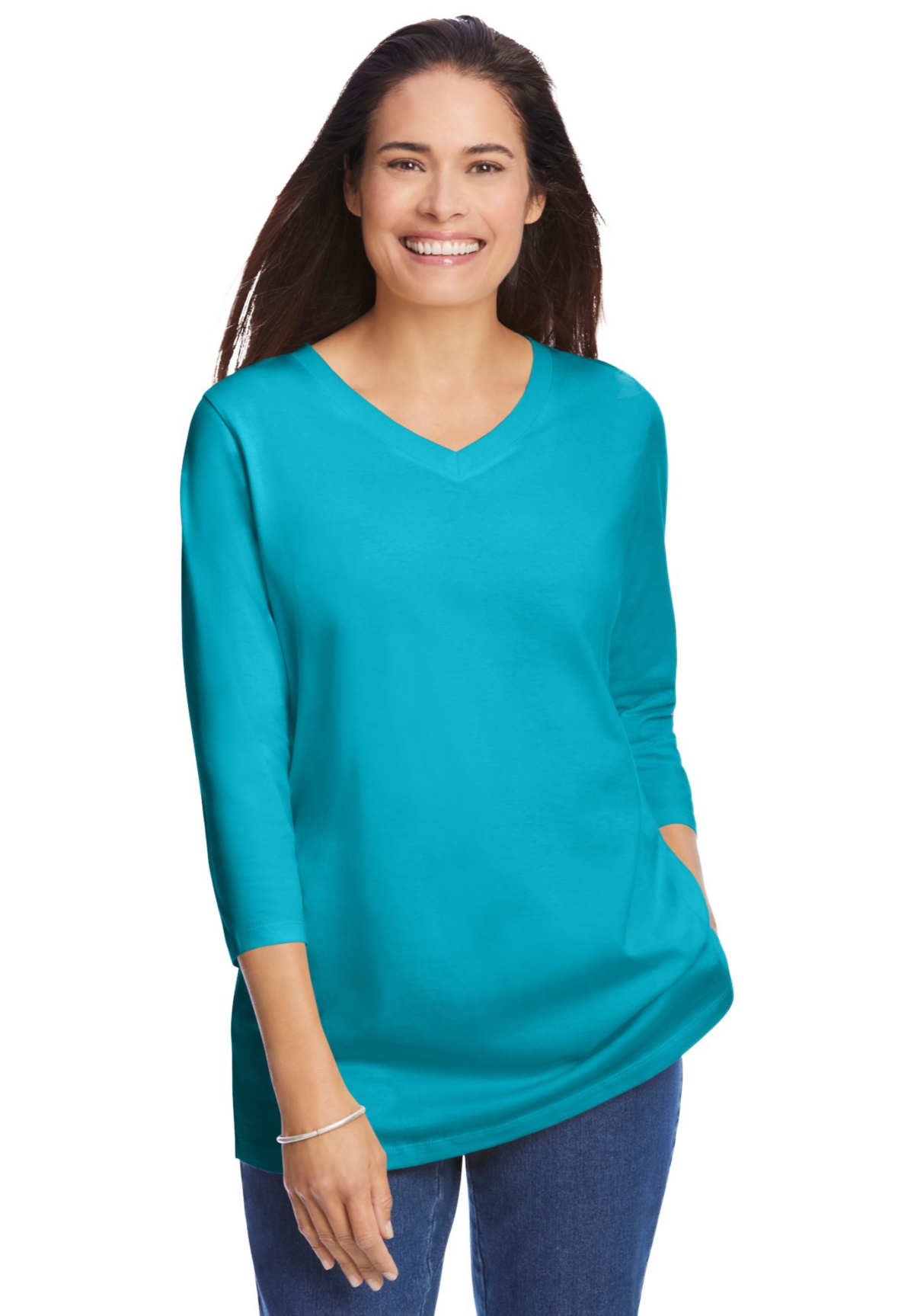 Click here for Woman Within Womens Within Perfect Three-Quarter S... prices