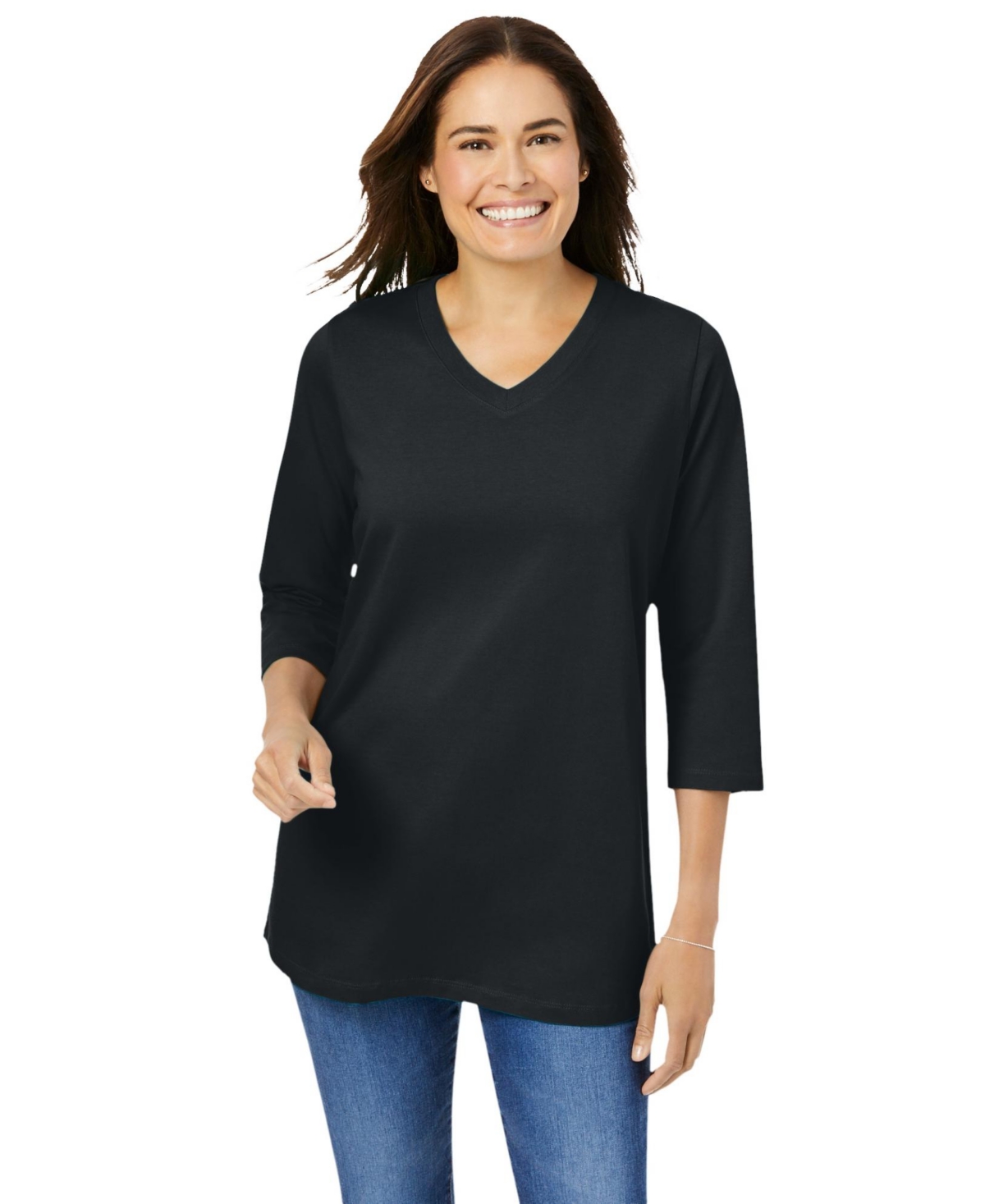 Click here for Woman Within Plus Size Within Perfect Three-Quarte... prices