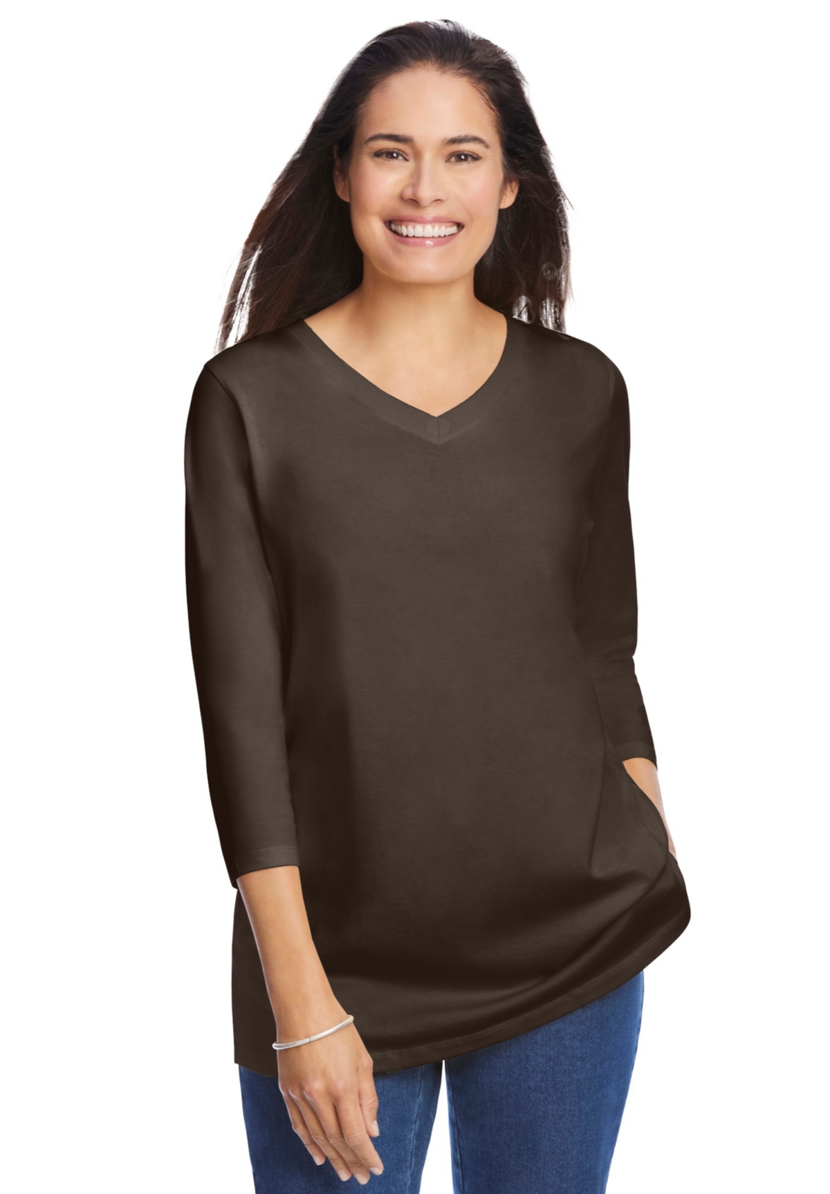 Click here for Woman Within Womens Within Perfect Three-Quarter S... prices