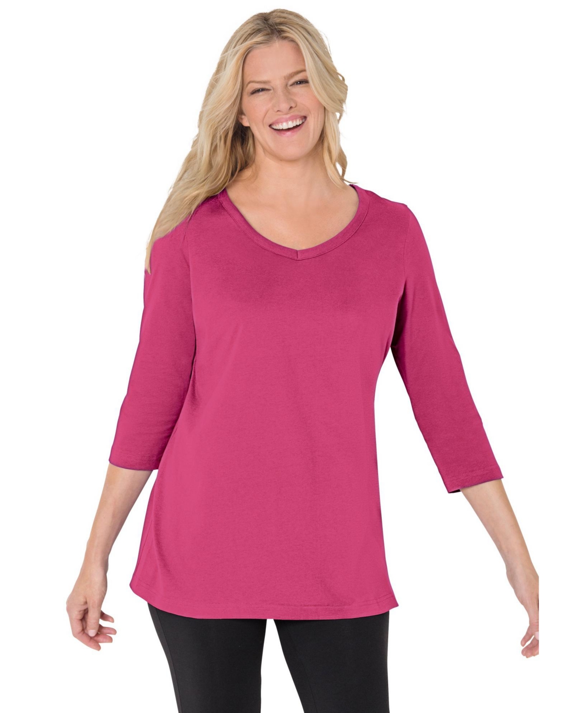 Click here for Woman Within Womens Within Perfect Three-Quarter S... prices