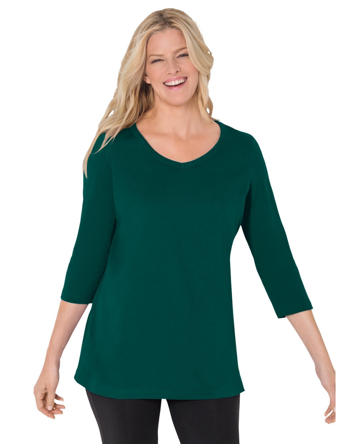 Click here for Woman Within Plus Size Within Perfect Three-Quarte... prices