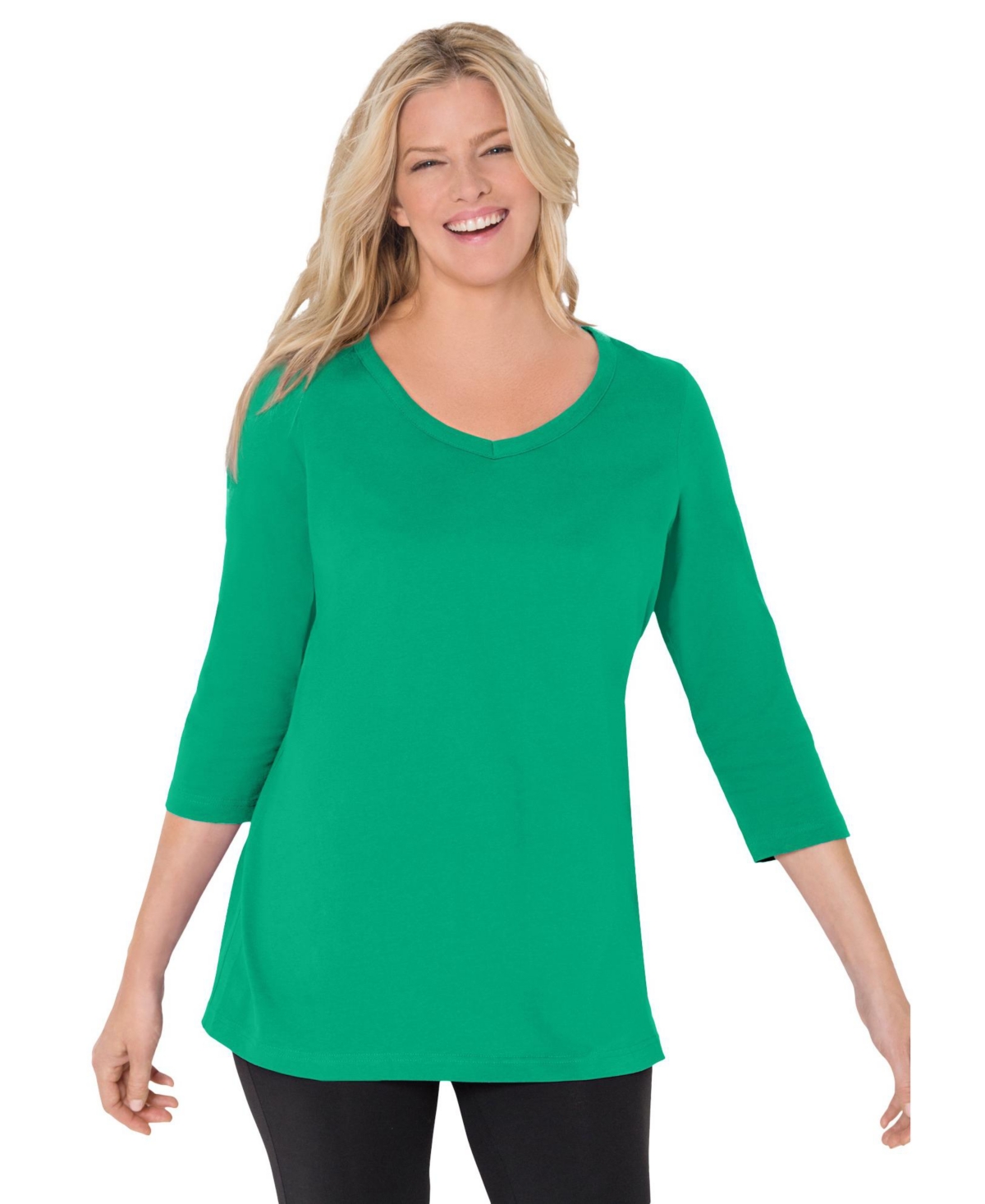 Click here for Woman Within Plus Size Within Perfect Three-Quarte... prices