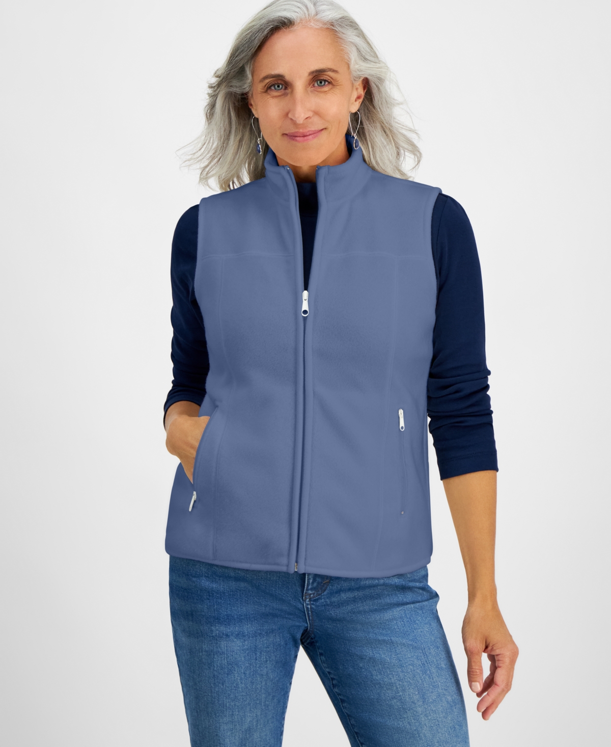 Click here for Style & Co Petite Polar Fleece Vest  Created for M... prices