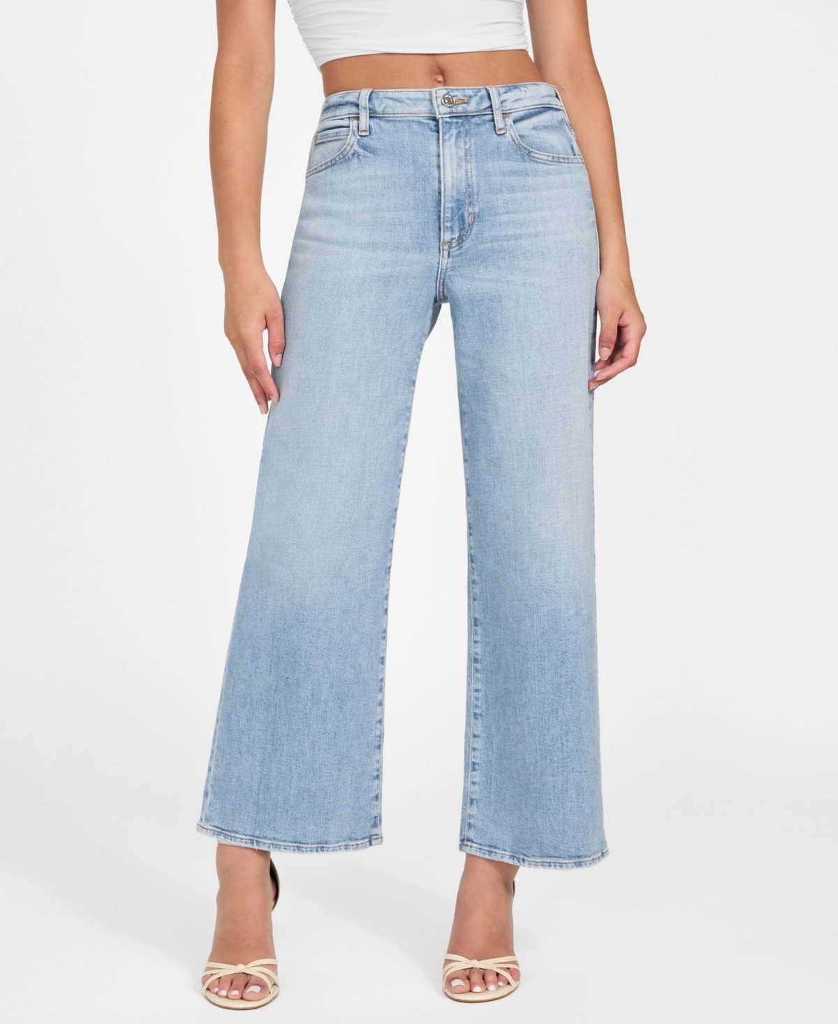 Click here for Guess Womens Wide Leg High Rise Pants - Fergus Blu... prices