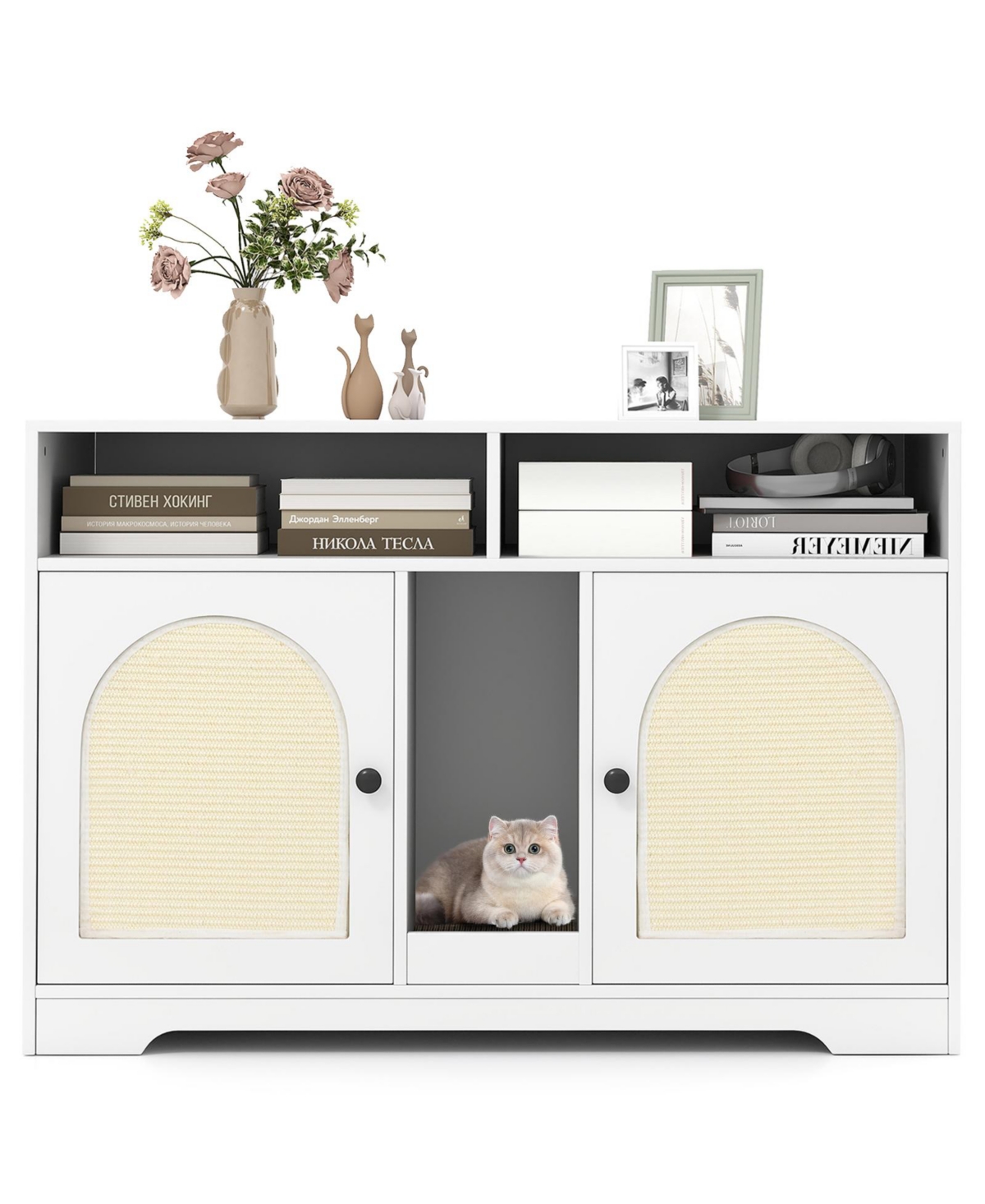 Click here for 43" Hidden Cat Washroom Furniture with Storag... prices